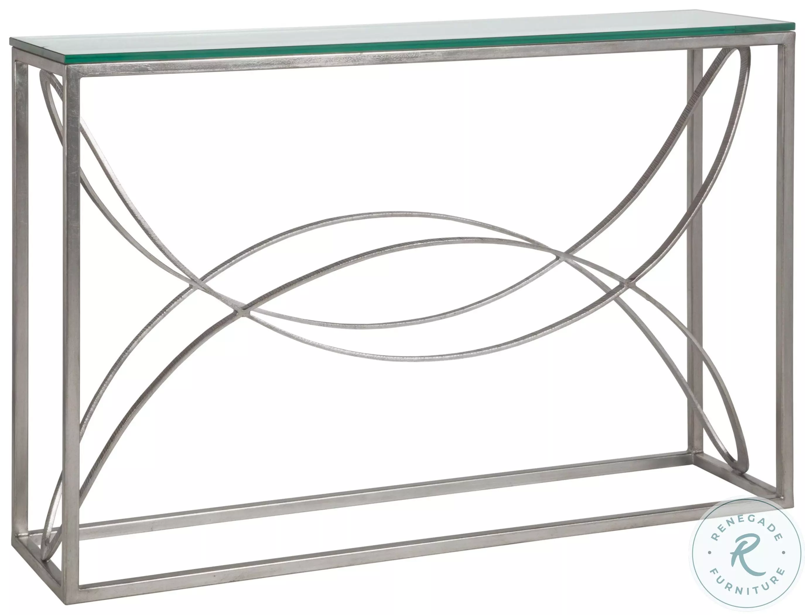 Metal Designs Silver Leaf Ellipse Console Table from Artistica Home ...