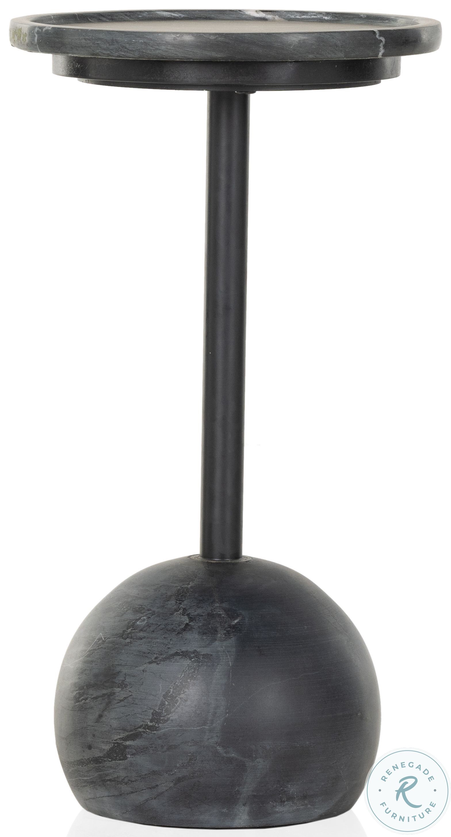 Viola Black Marble Accent Table from Fourhands | Coleman Furniture