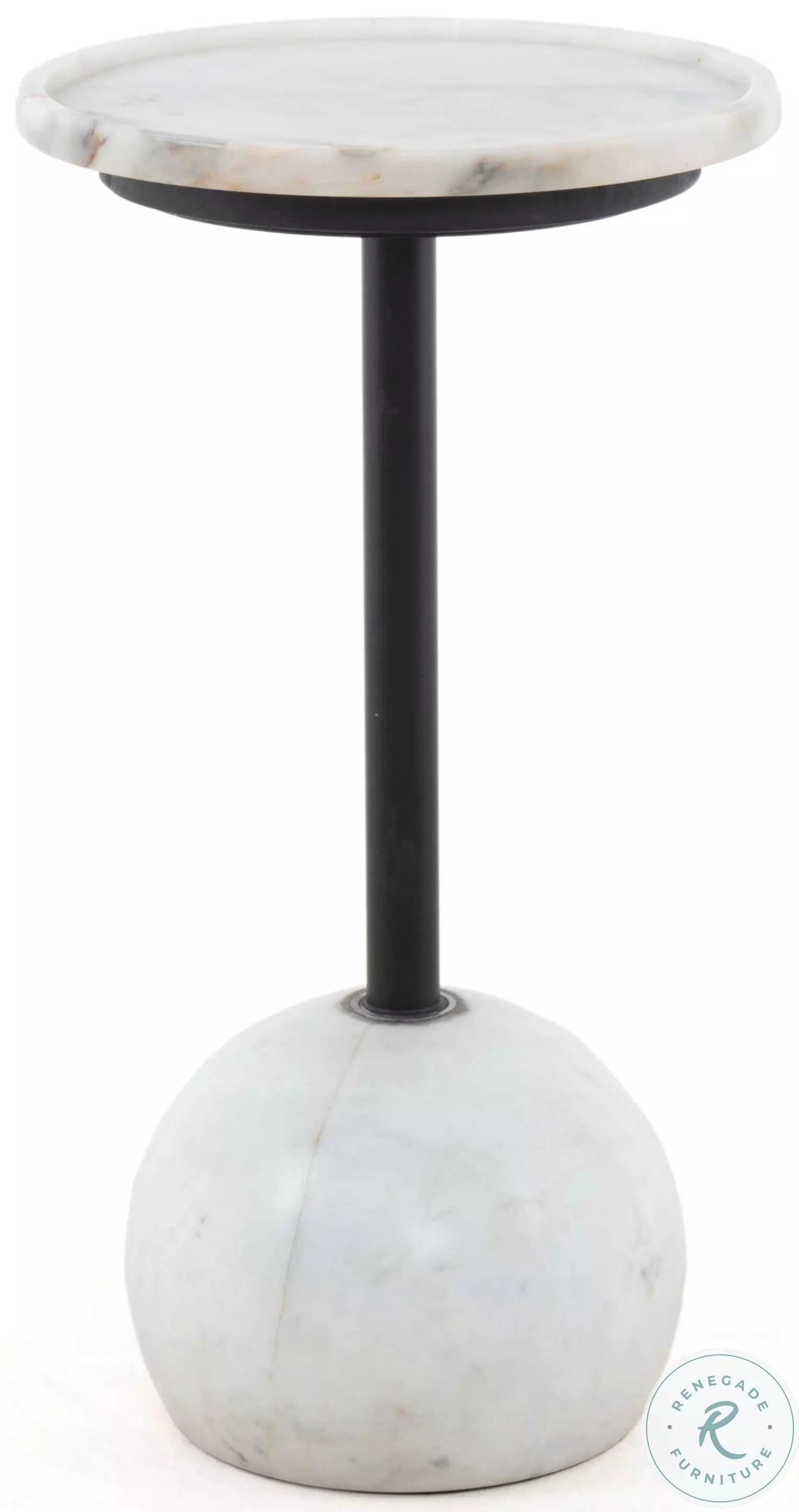 Viola Polished White Marble Accent Table From Home Gallery Stores ...