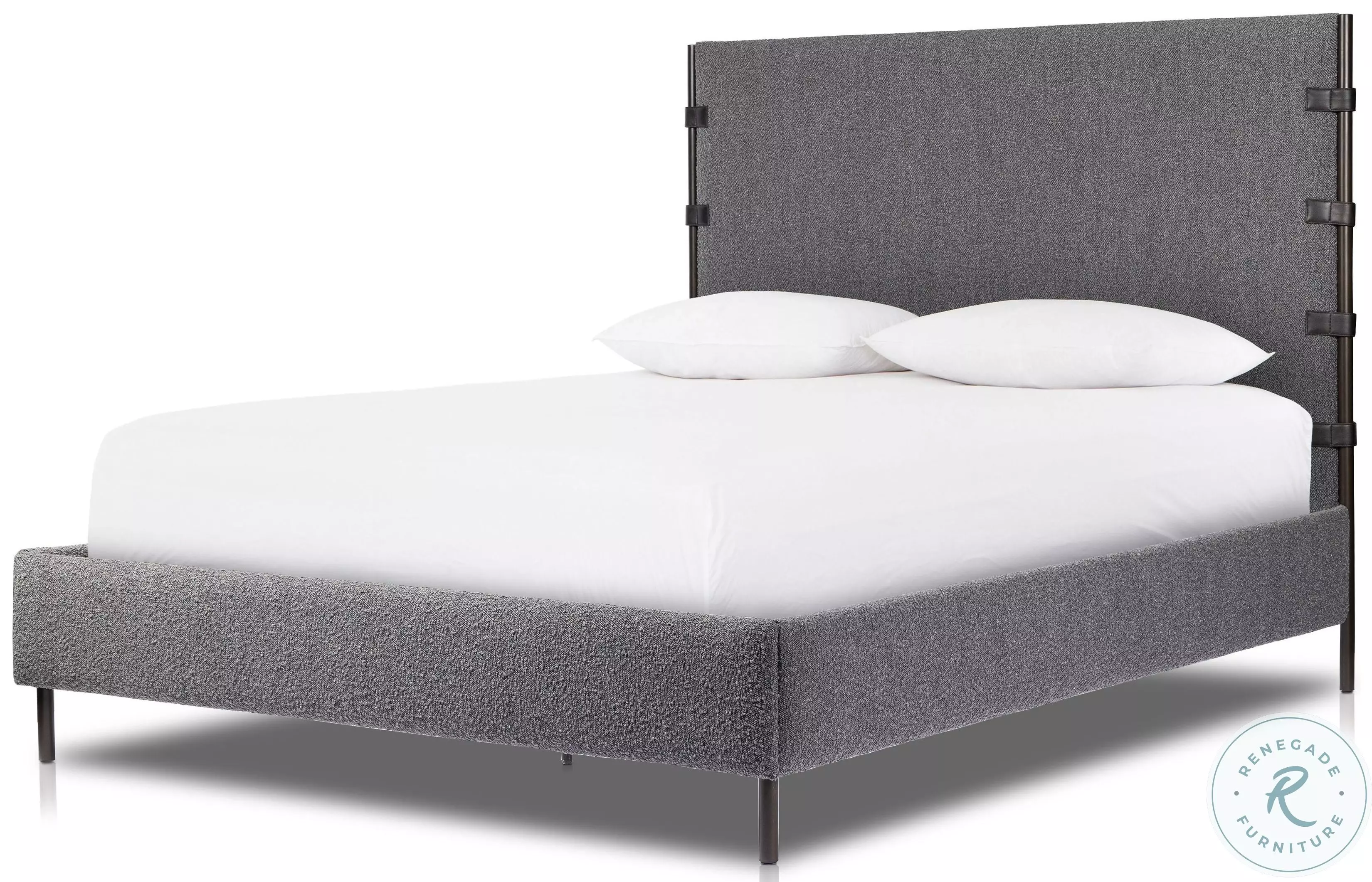 Anderson Knoll Charcoal And Waxed Black Queen Panel Bed from Four Hands ...