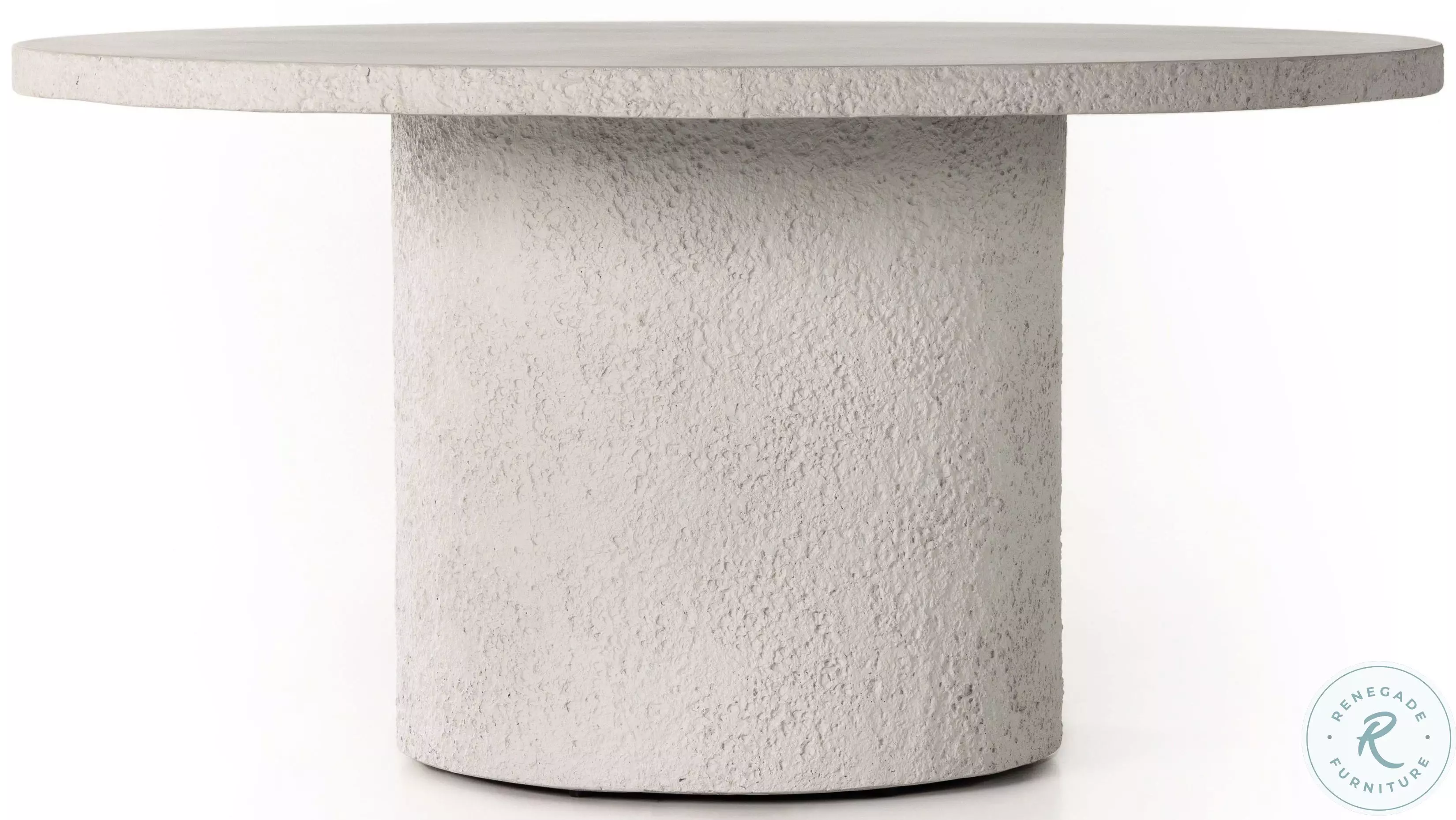 Otero Matte White Round Outdoor 60" Dining Table from Four Hands ...