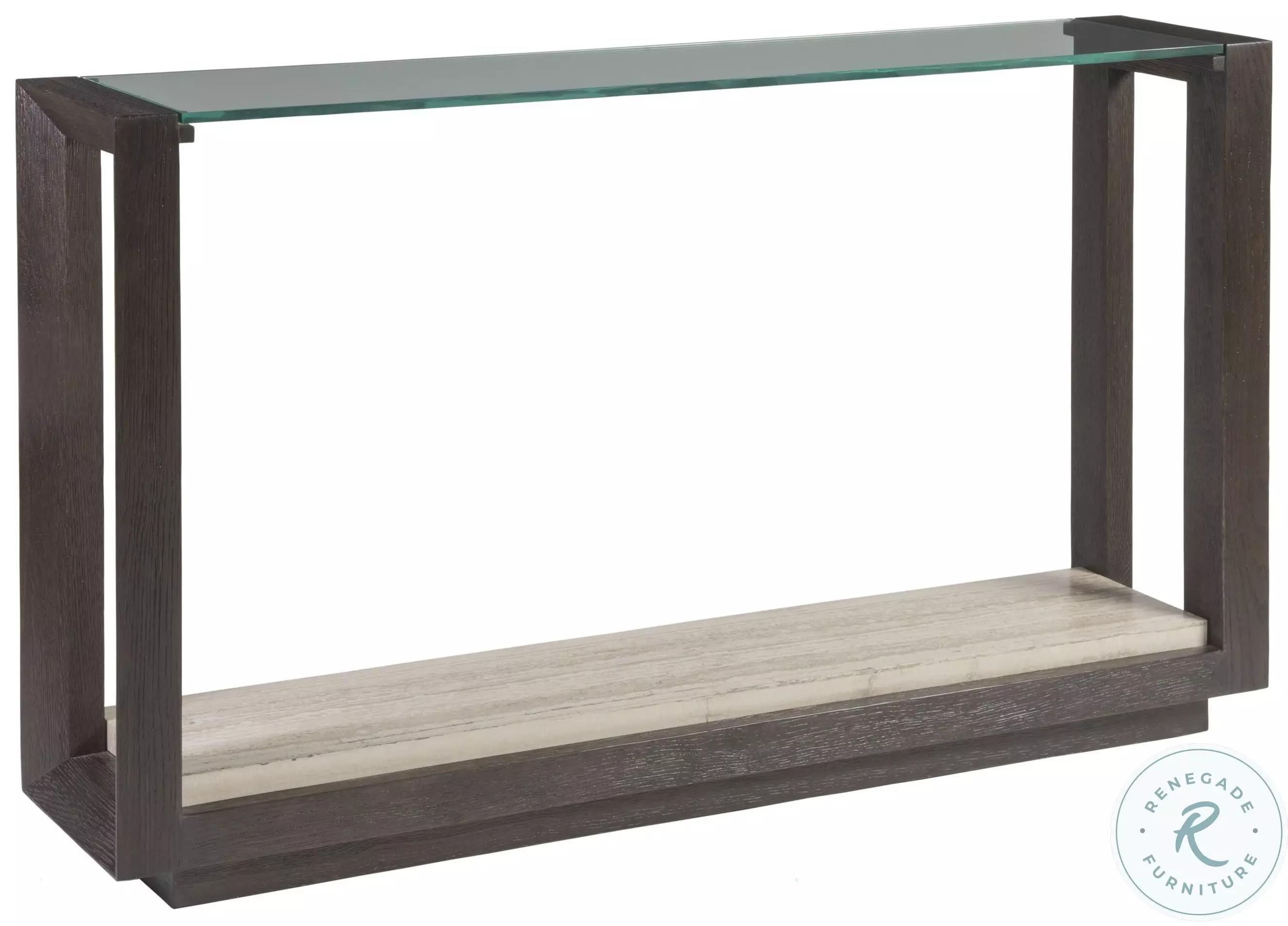 Signature Designs Heavily Sandblasted Rich Mocha Brown Venerato Console ...