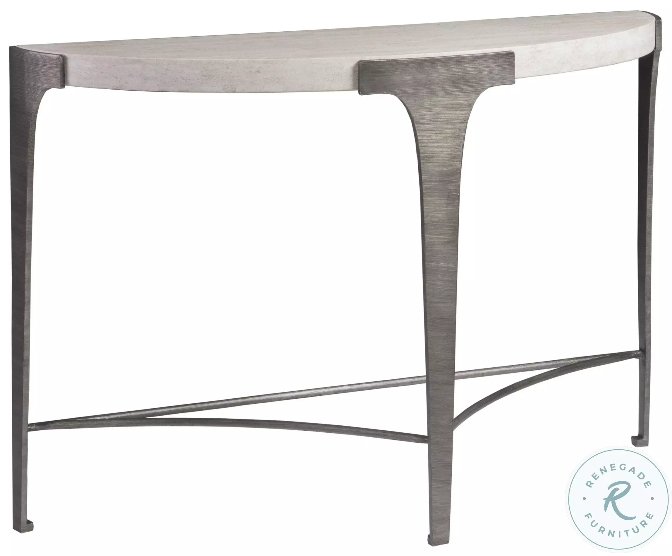 Signature Designs Ribbed Silver Leaf And White Cachet Console Table ...