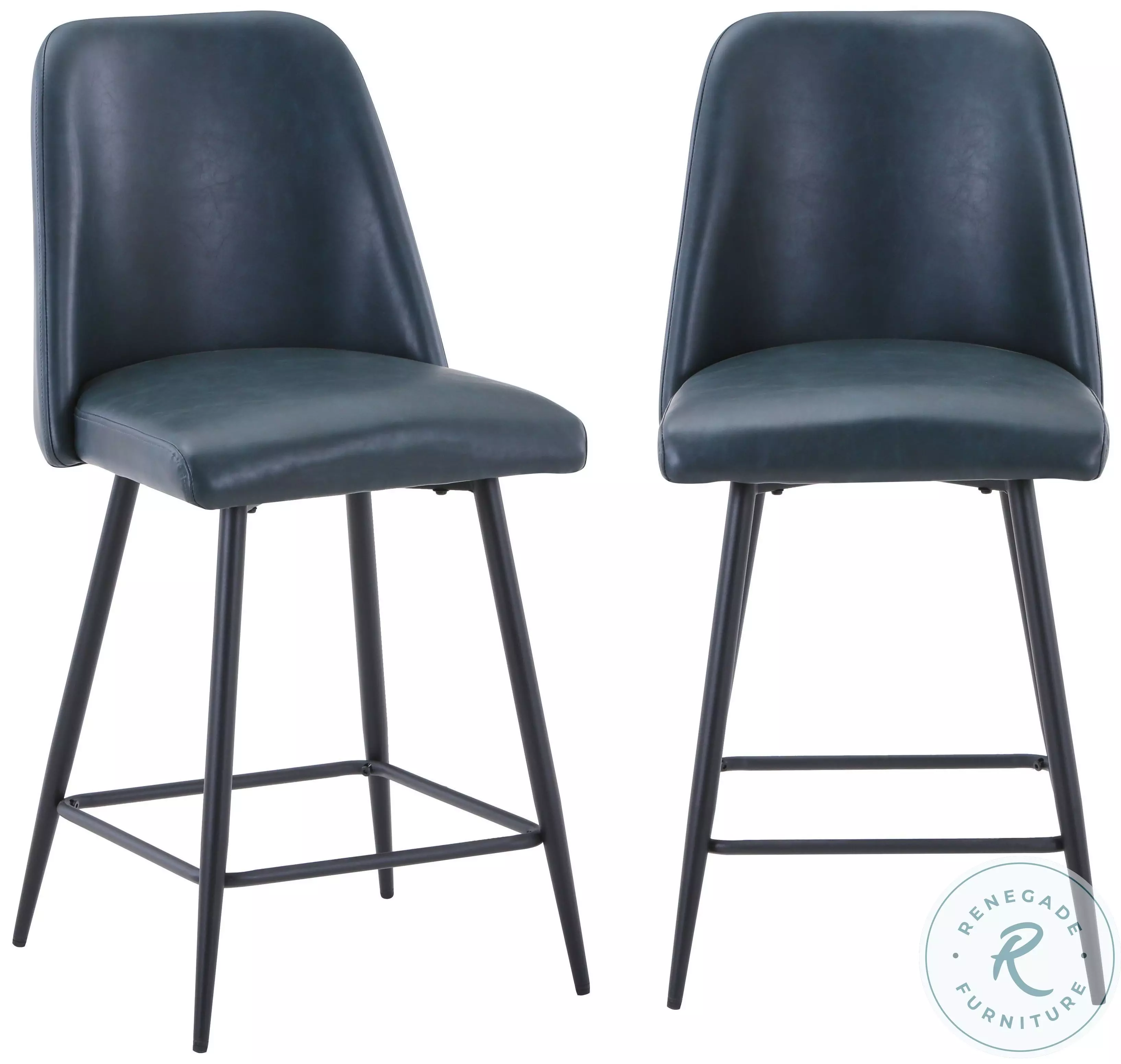 Maddox Blueberry Upholstered Counter Height Stool Set of 2 From Jofran ...