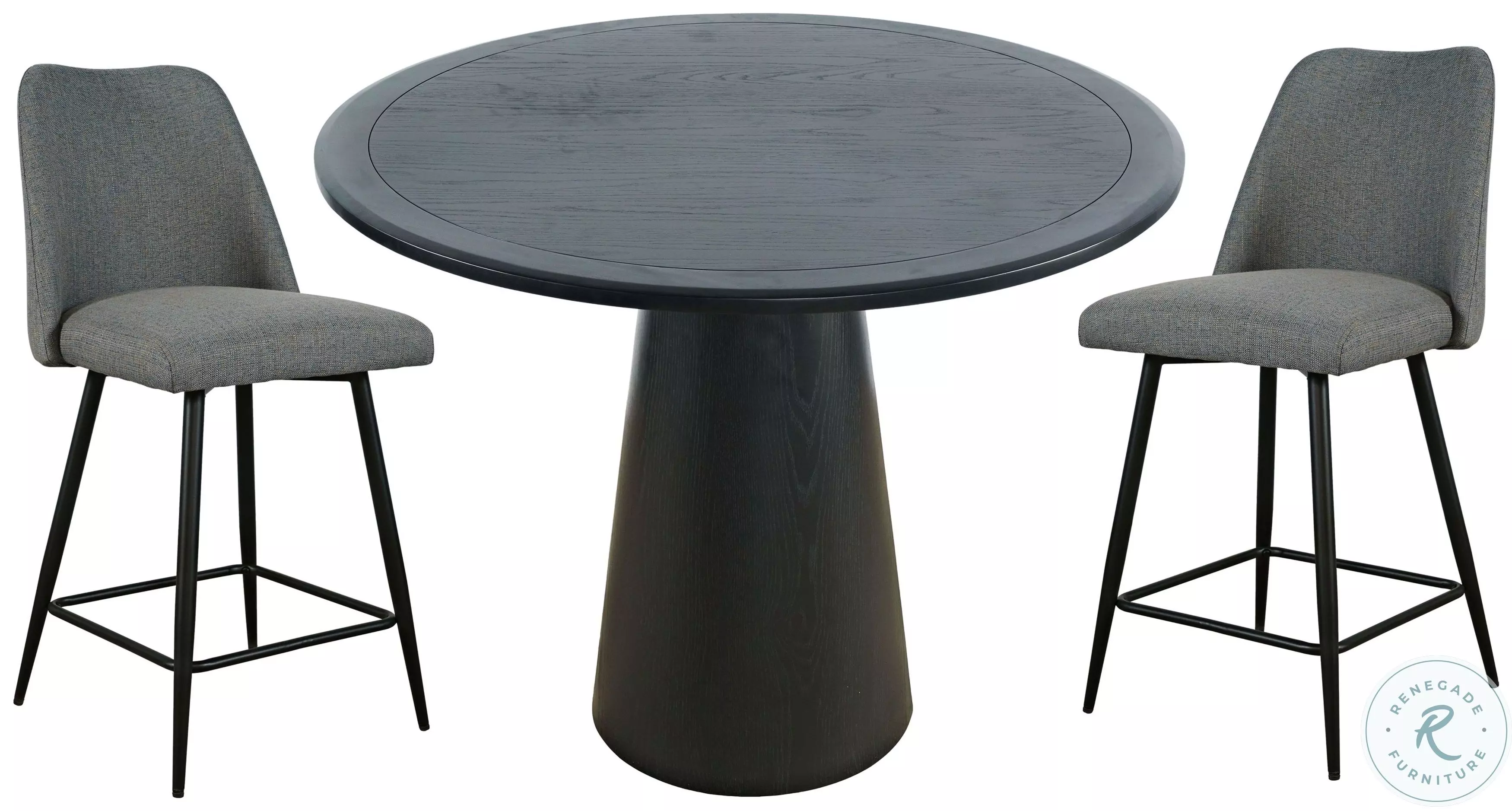 Nash Black 45" Round Counter Height Dining Room Set from Jofran ...