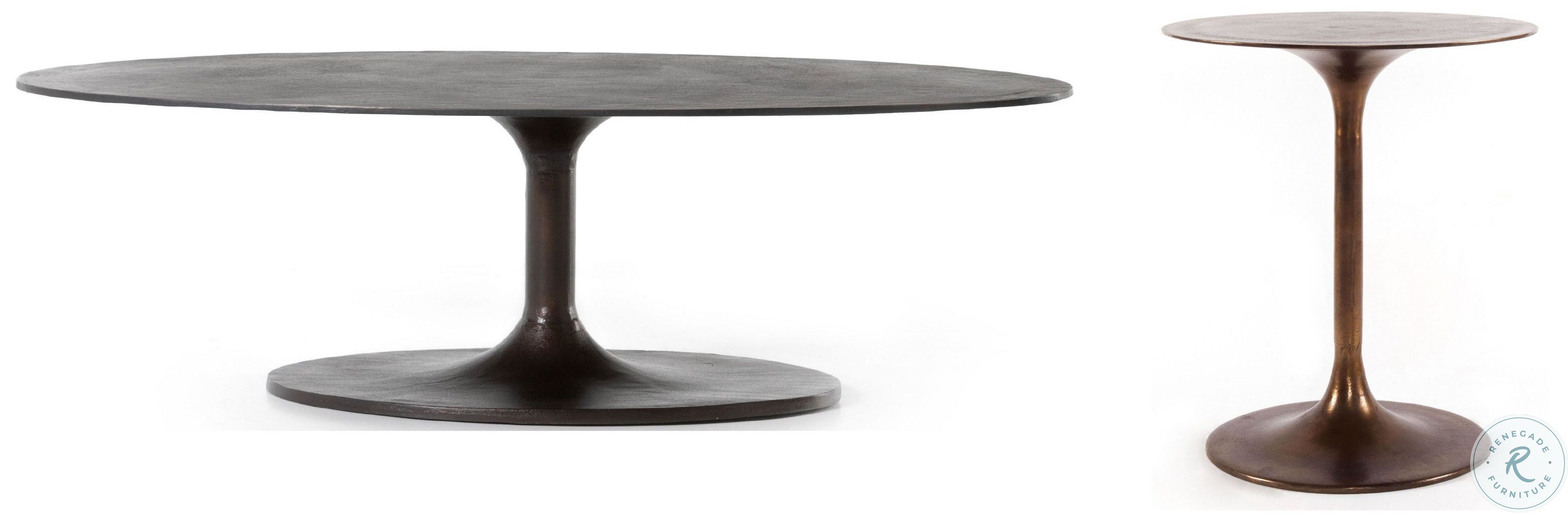 Tulip Antique Rust Side Table from Four Hands | Coleman Furniture