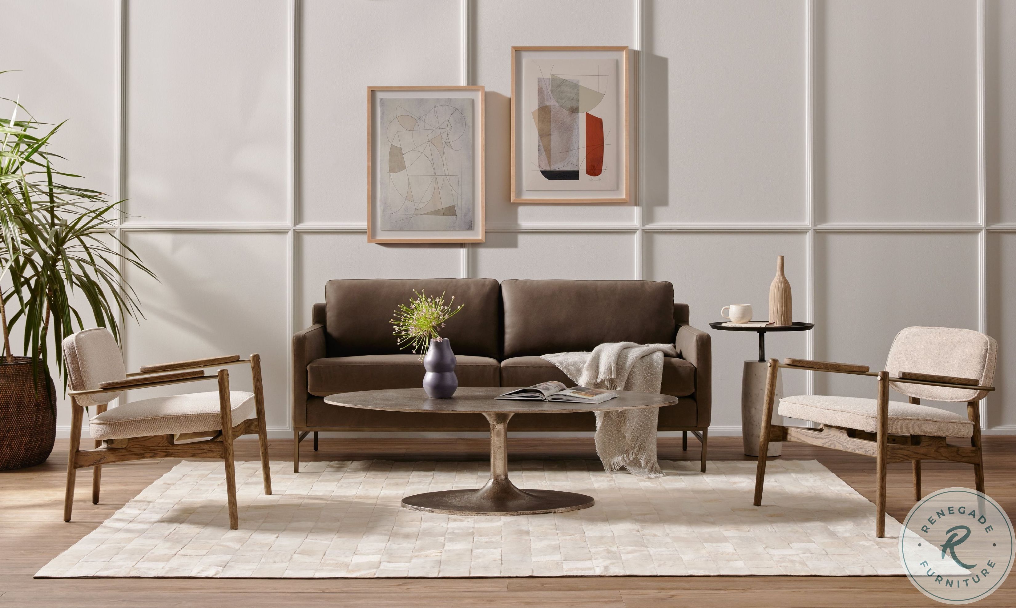 Simone Raw Antique Nickel Outdoor Coffee Table from Four Hands ...