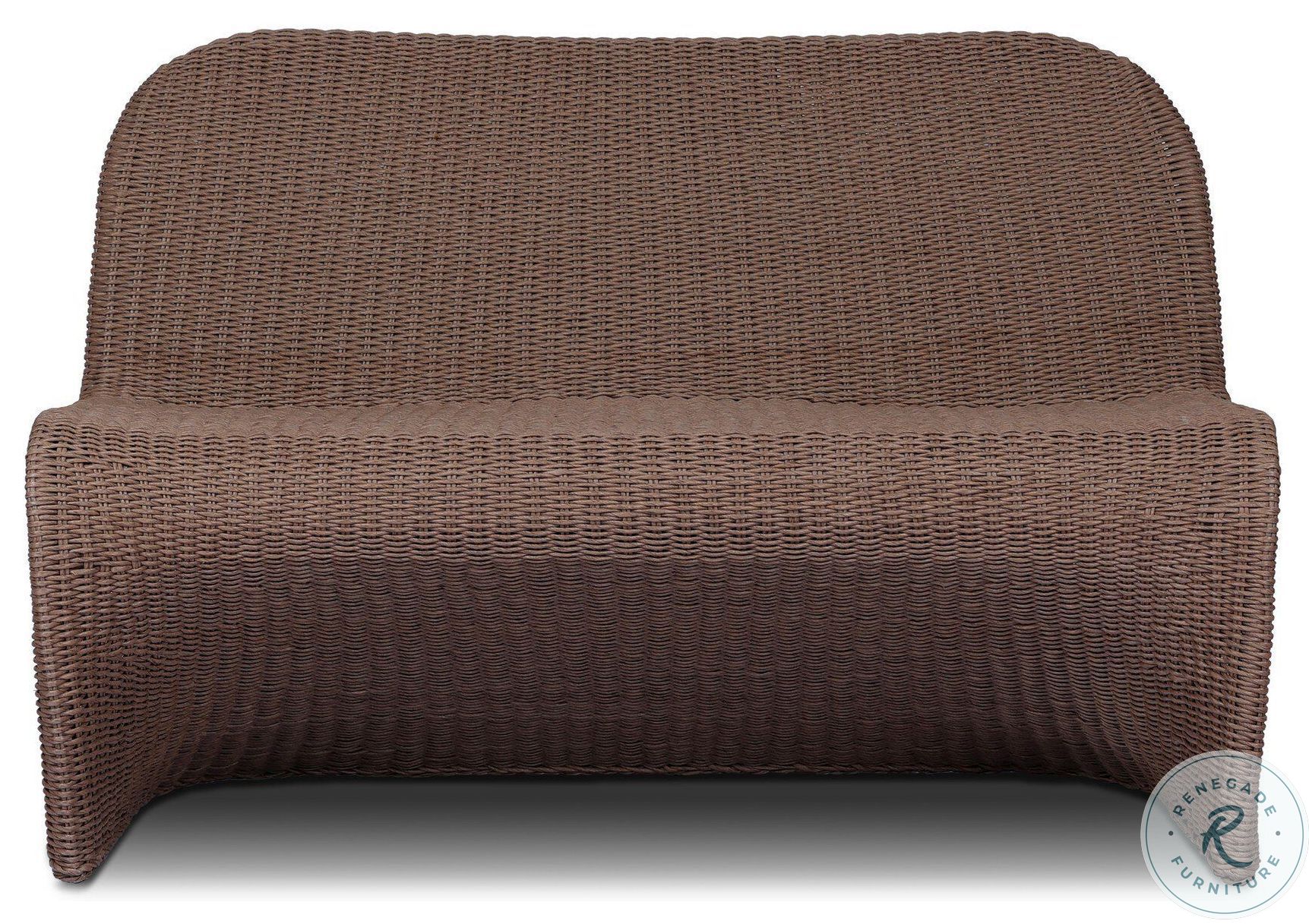 Portia Tanned Weave Outdoor Dining Bench | Coleman Furniture