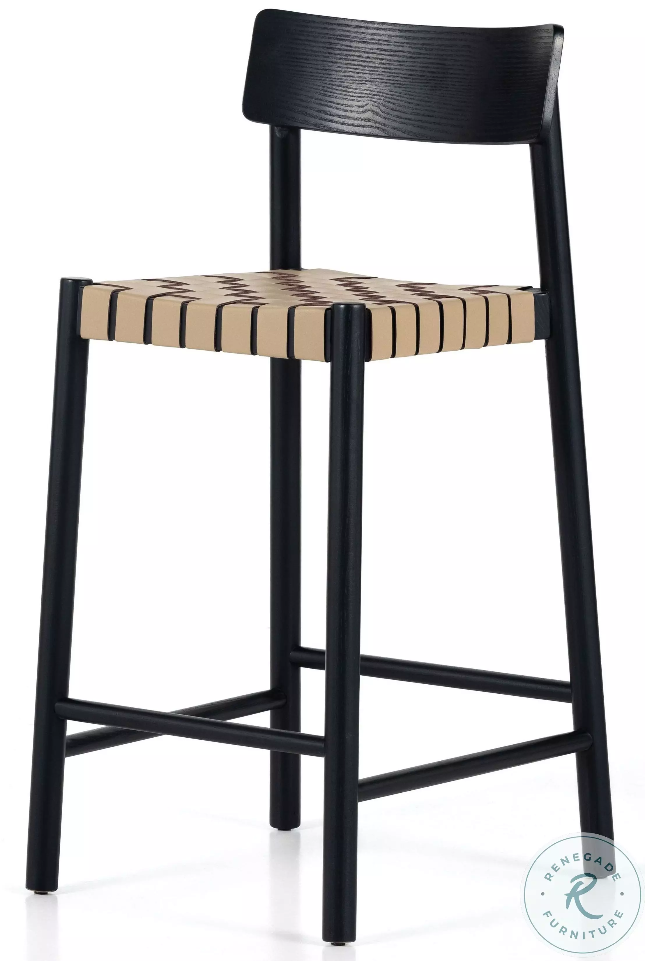 Heisler Almond Leathr Blend Counter Height Stool from Four Hands ...
