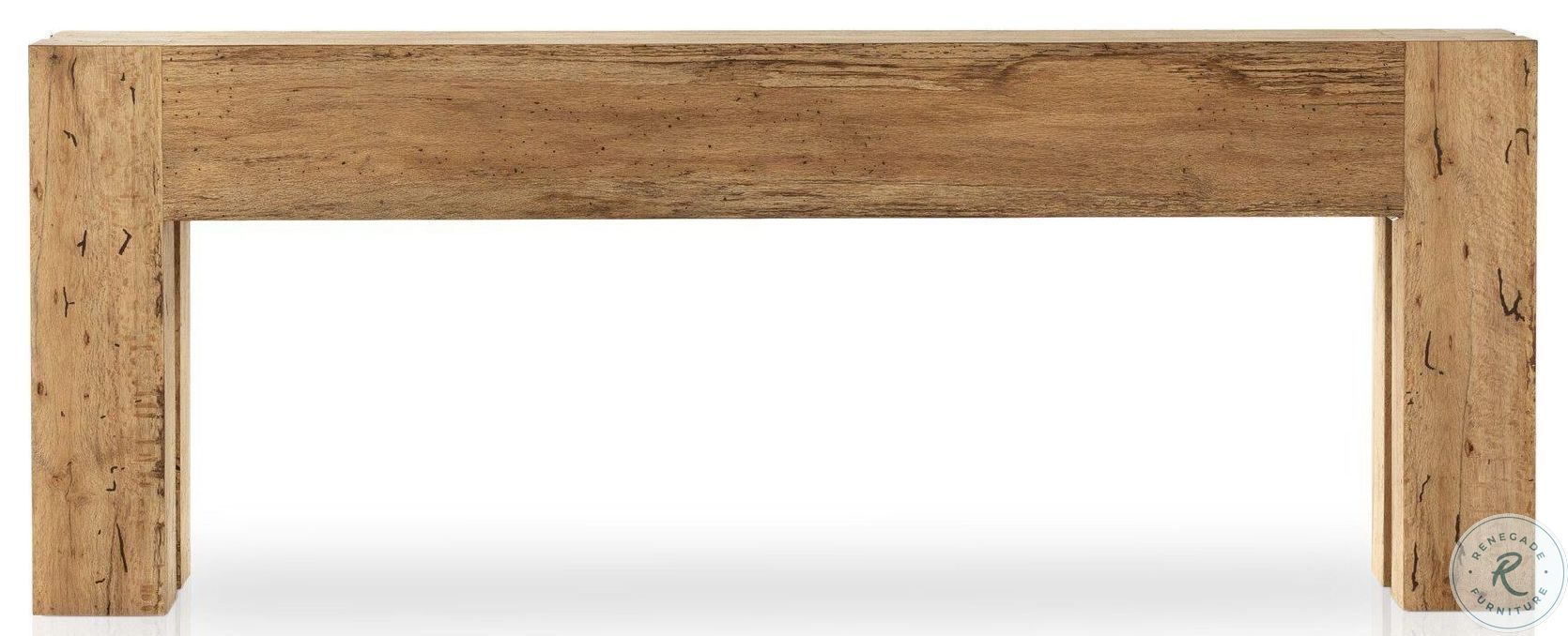 Abaso Rustic Wormwood Oak 86" Console Table | Coleman Furniture
