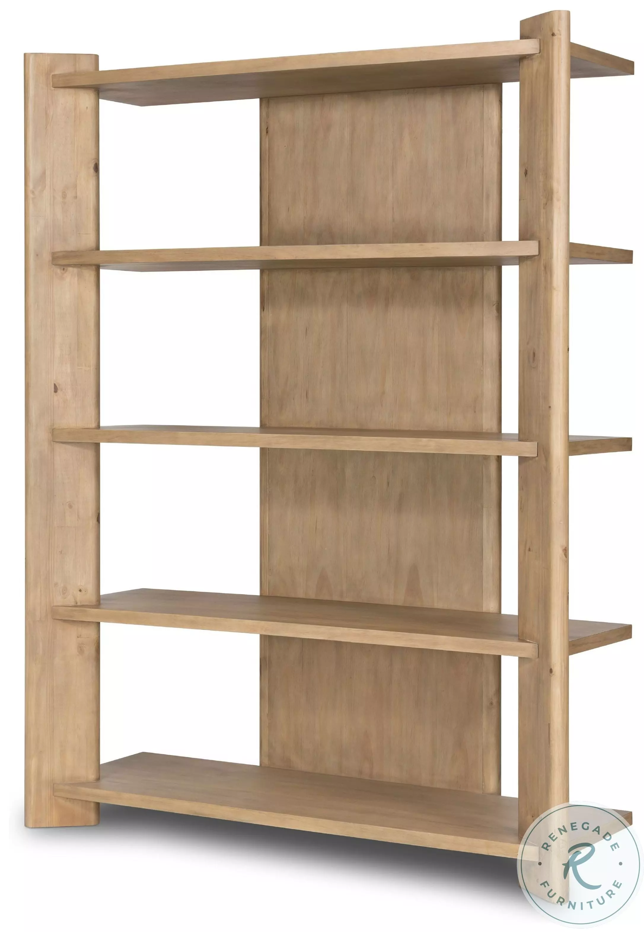 Edmund Smoked Pine Bookcase from Four Hands | Coleman Furniture