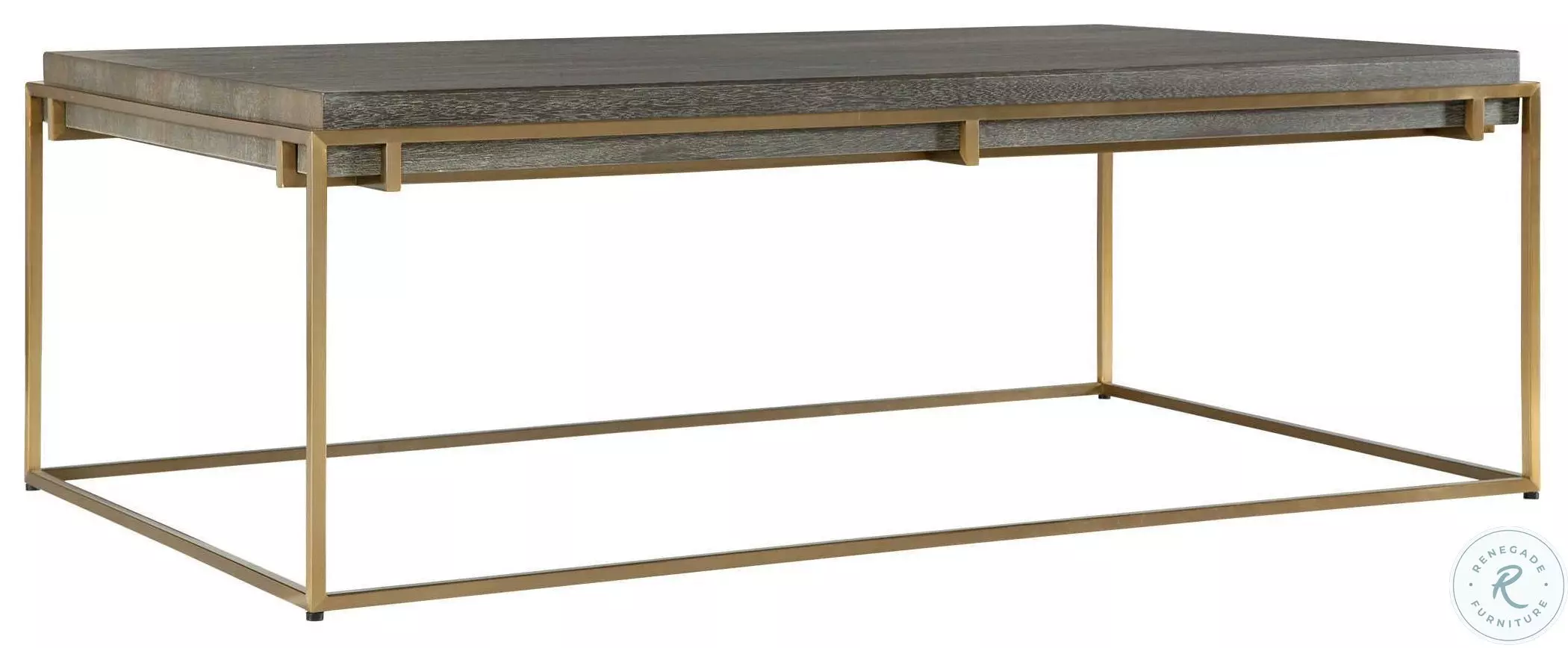 Surround Dark Walnut And Brushed Brass Cocktail Table From Uttermost ...