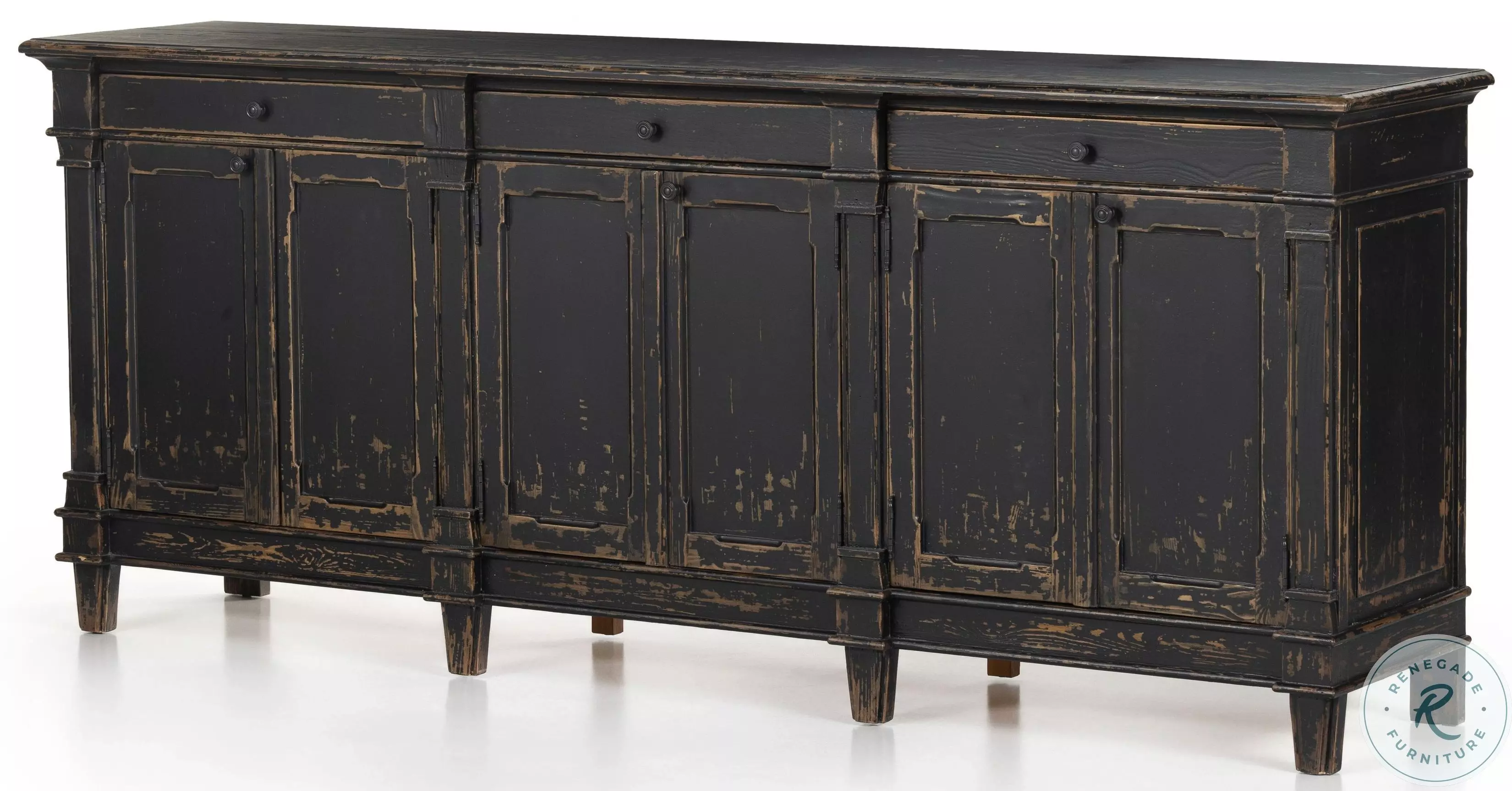 Marjorie Distressed Black Sideboard from Four Hands | Coleman Furniture
