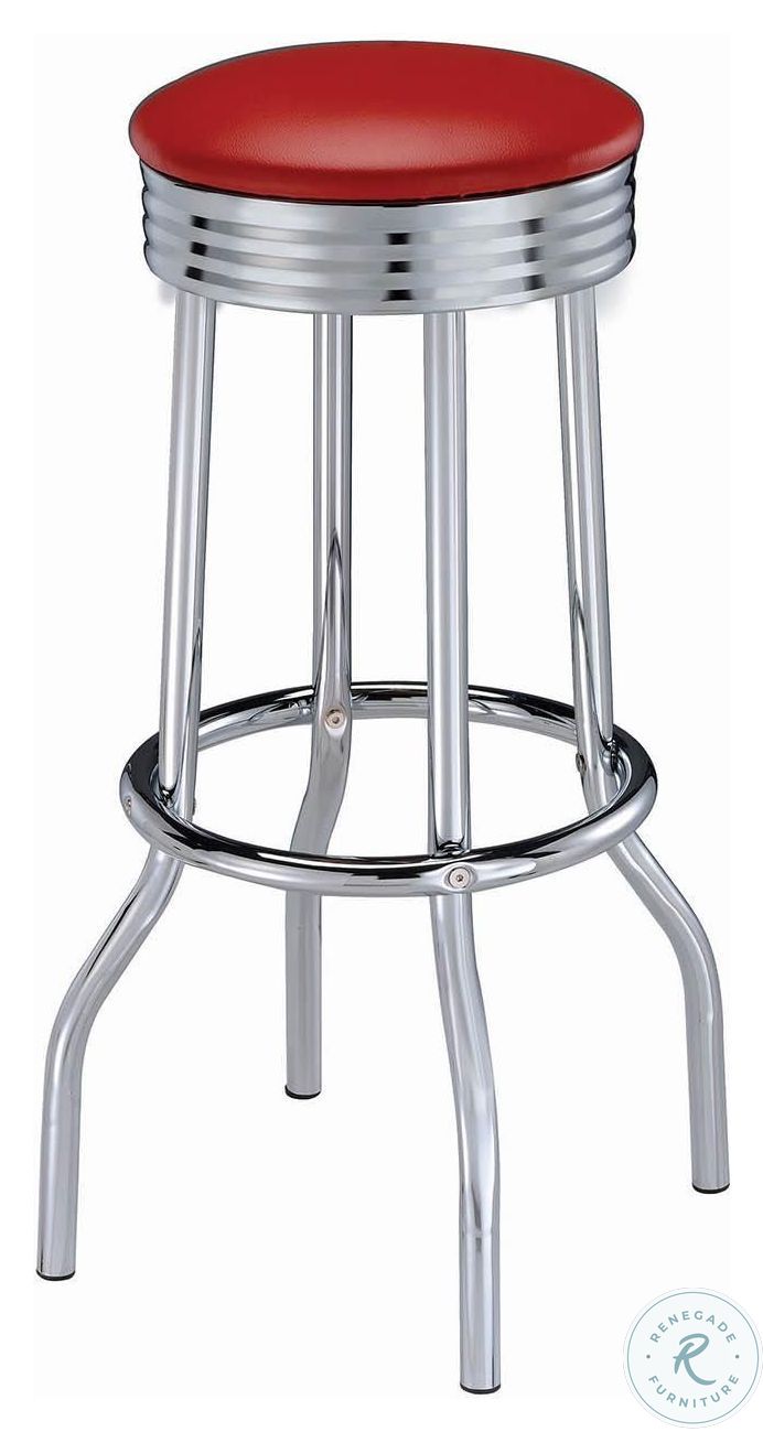 Theodore Red Bar Stool Set of 2 from Coaster (2299R) | Coleman Furniture