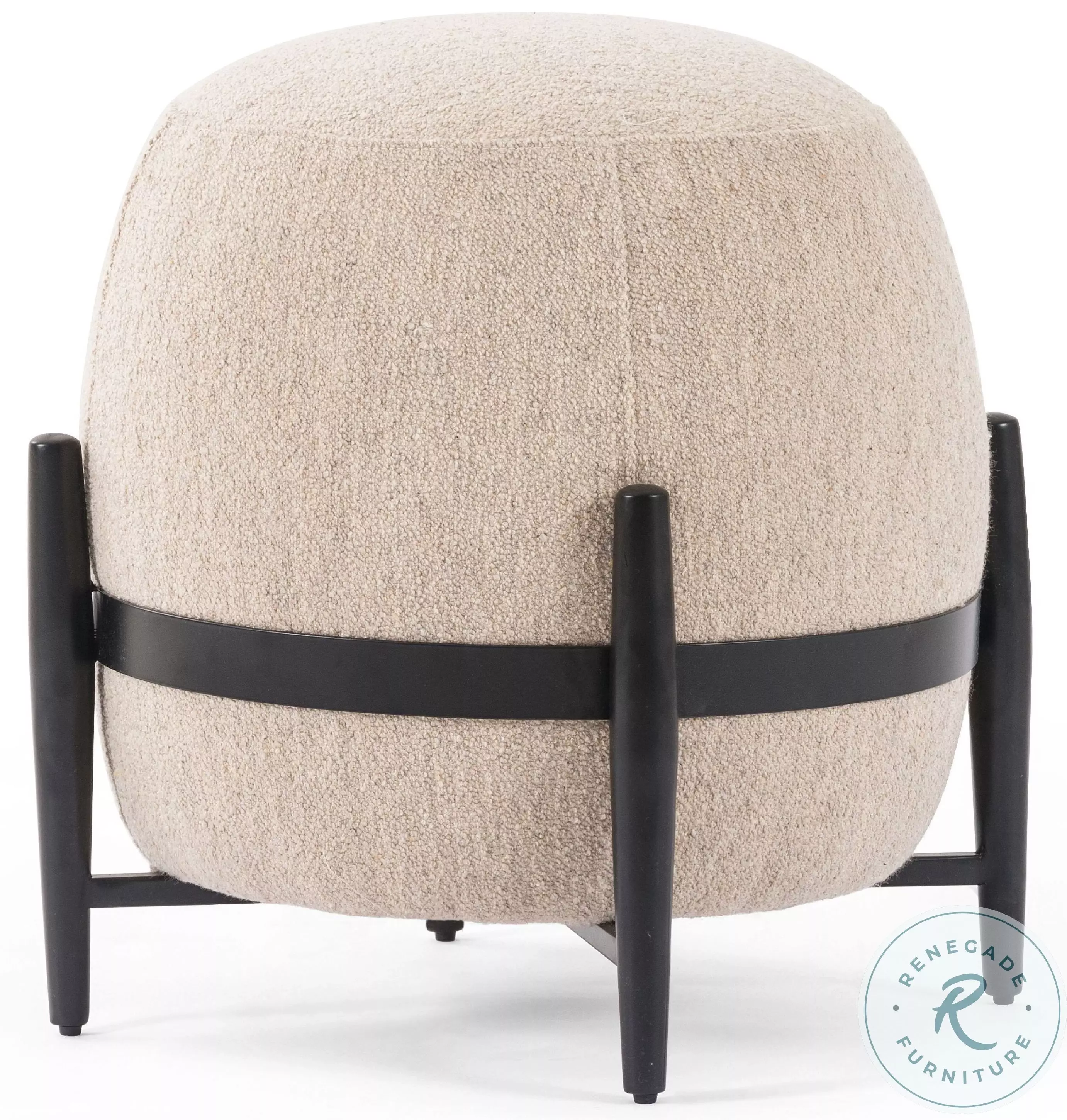Sia Athena Taupe Ottoman from Four Hands | Coleman Furniture