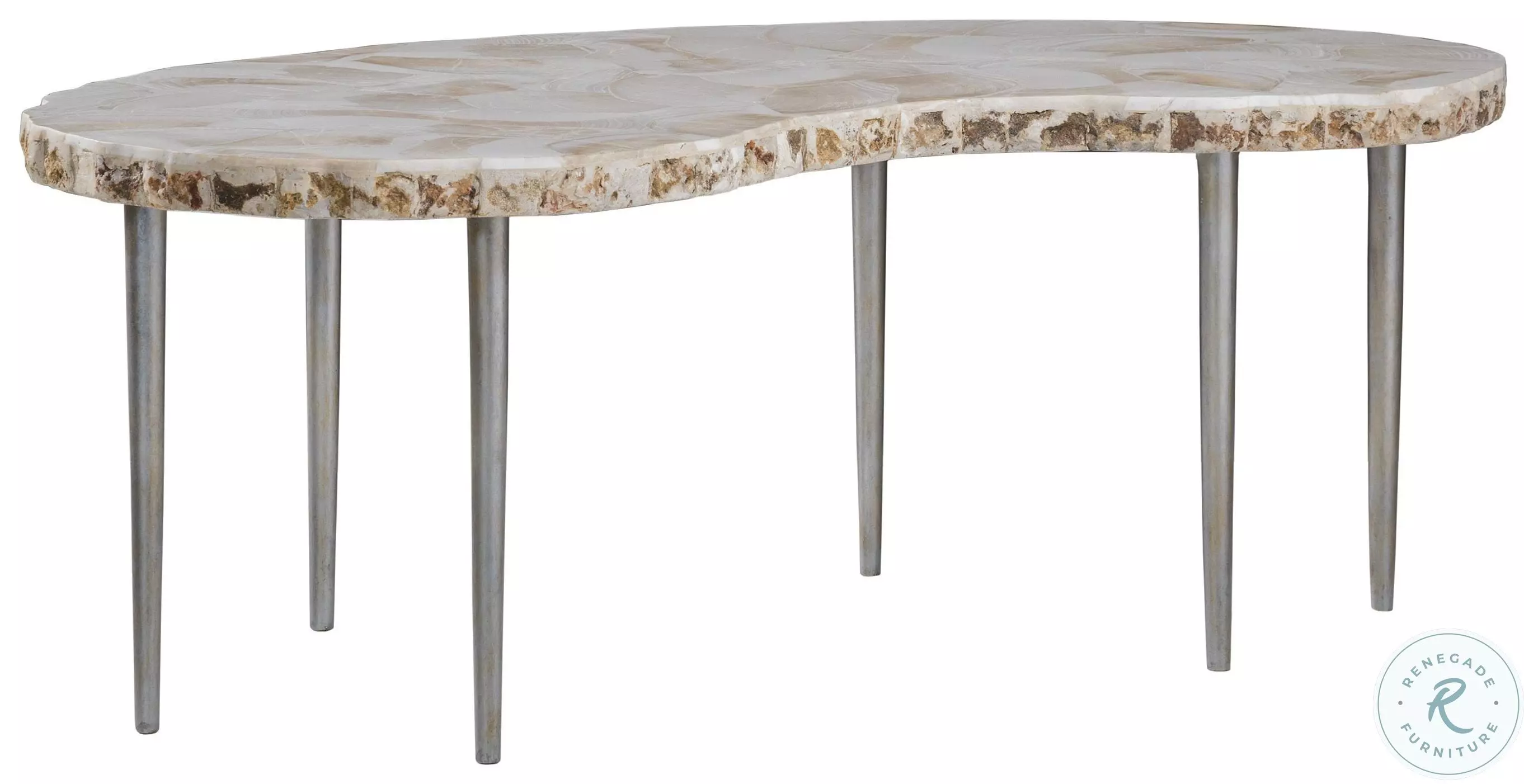 Signature Designs Fossilized Shell And Silver Seamount Kidney Cocktail ...