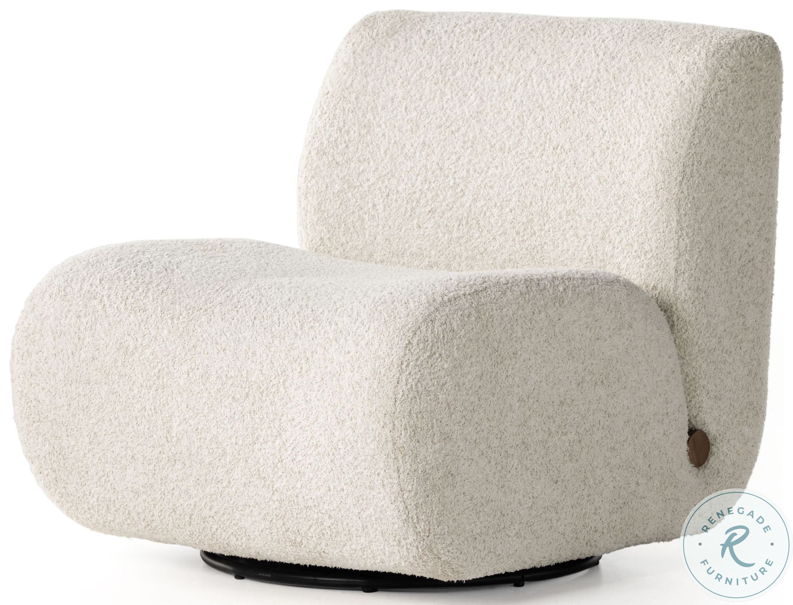 Siedell Sheldon Ivory Swivel Chair From Fourhands | Coleman Furniture