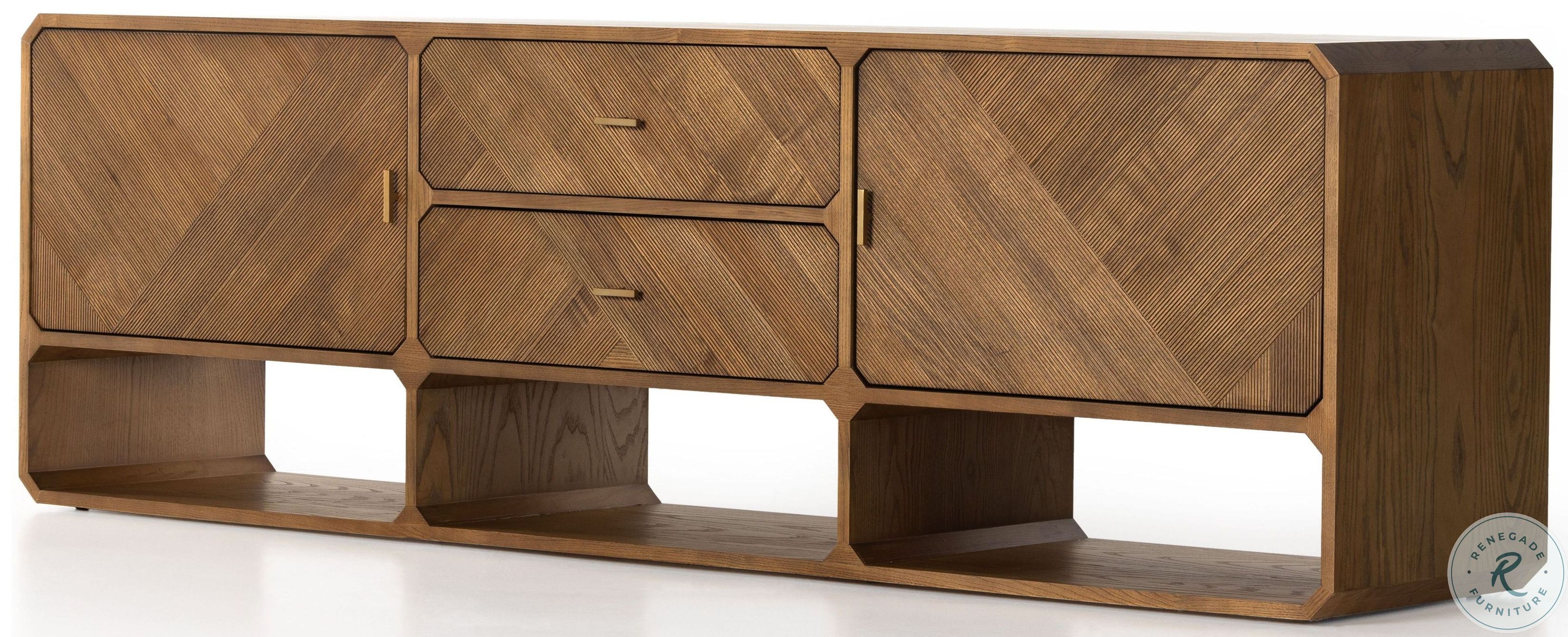 Caspian Natural Ash Media Console from Four Hands | Coleman Furniture