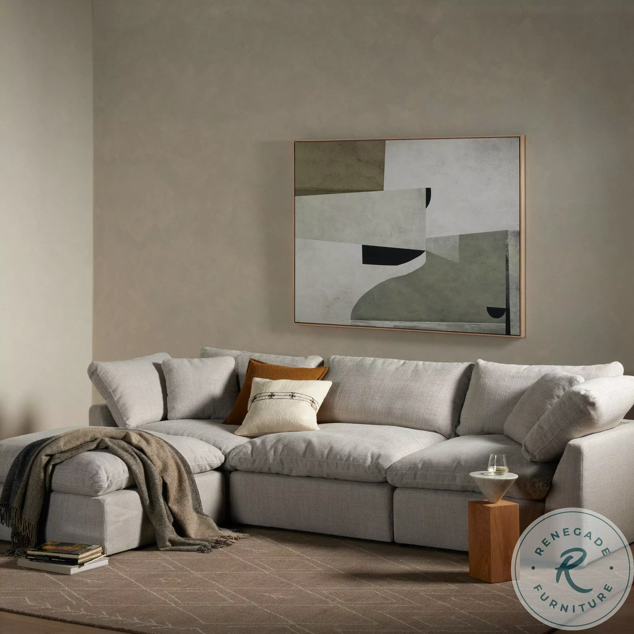 Stevie Gibson Wheat Sectional from Four Hands | Coleman Furniture