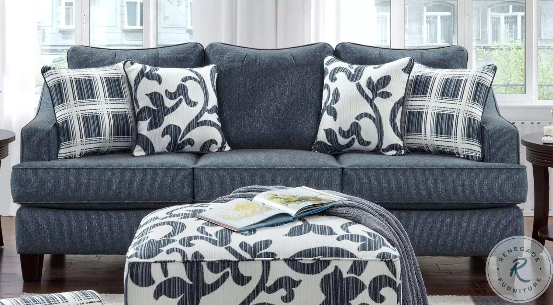 Truth or Date Navy Sleeper Sofa From Southern Home Furnishings | Coleman Furniture