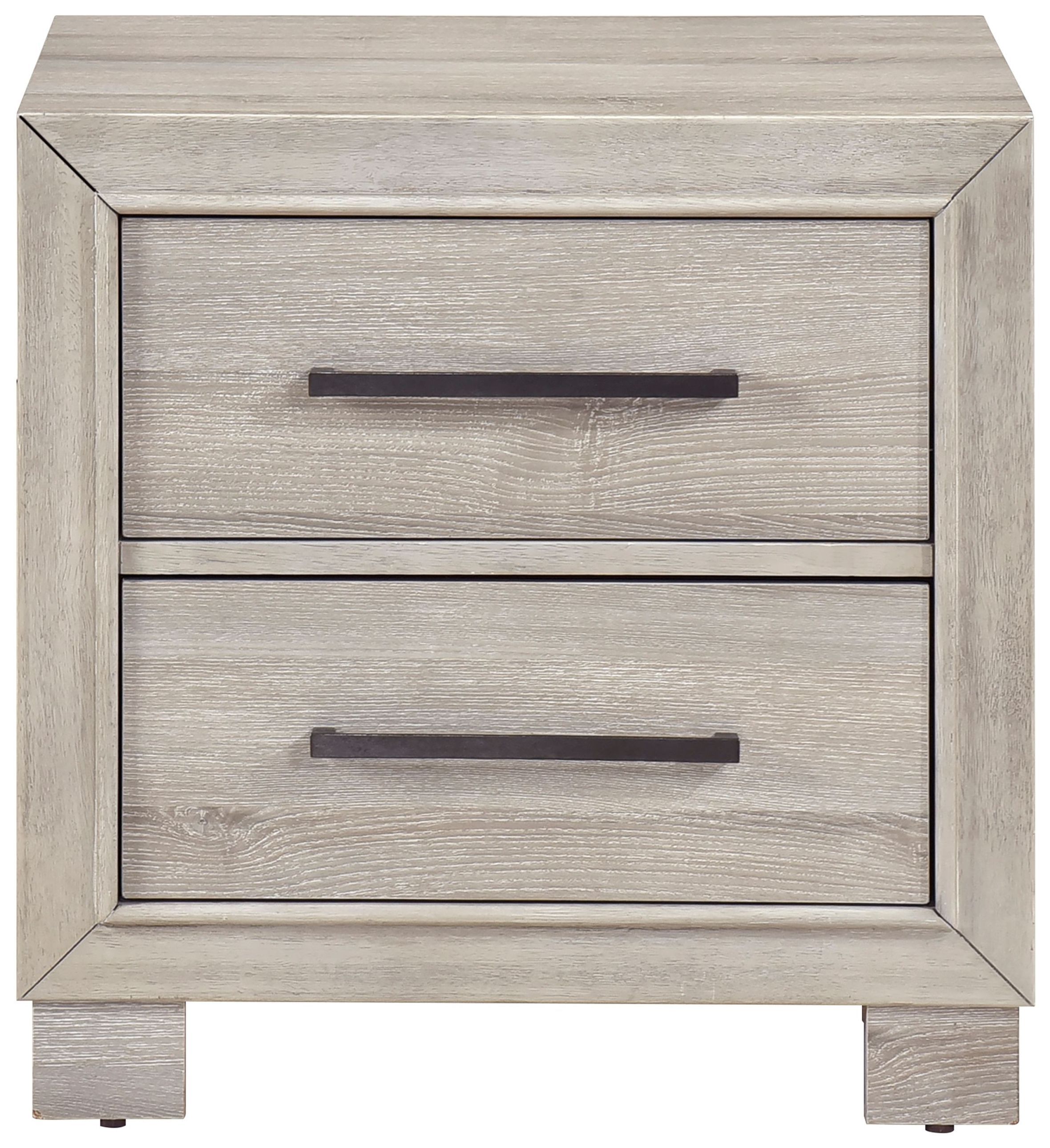 Everett Gray 2 Drawer Nightstand From Homelegance | Coleman Furniture