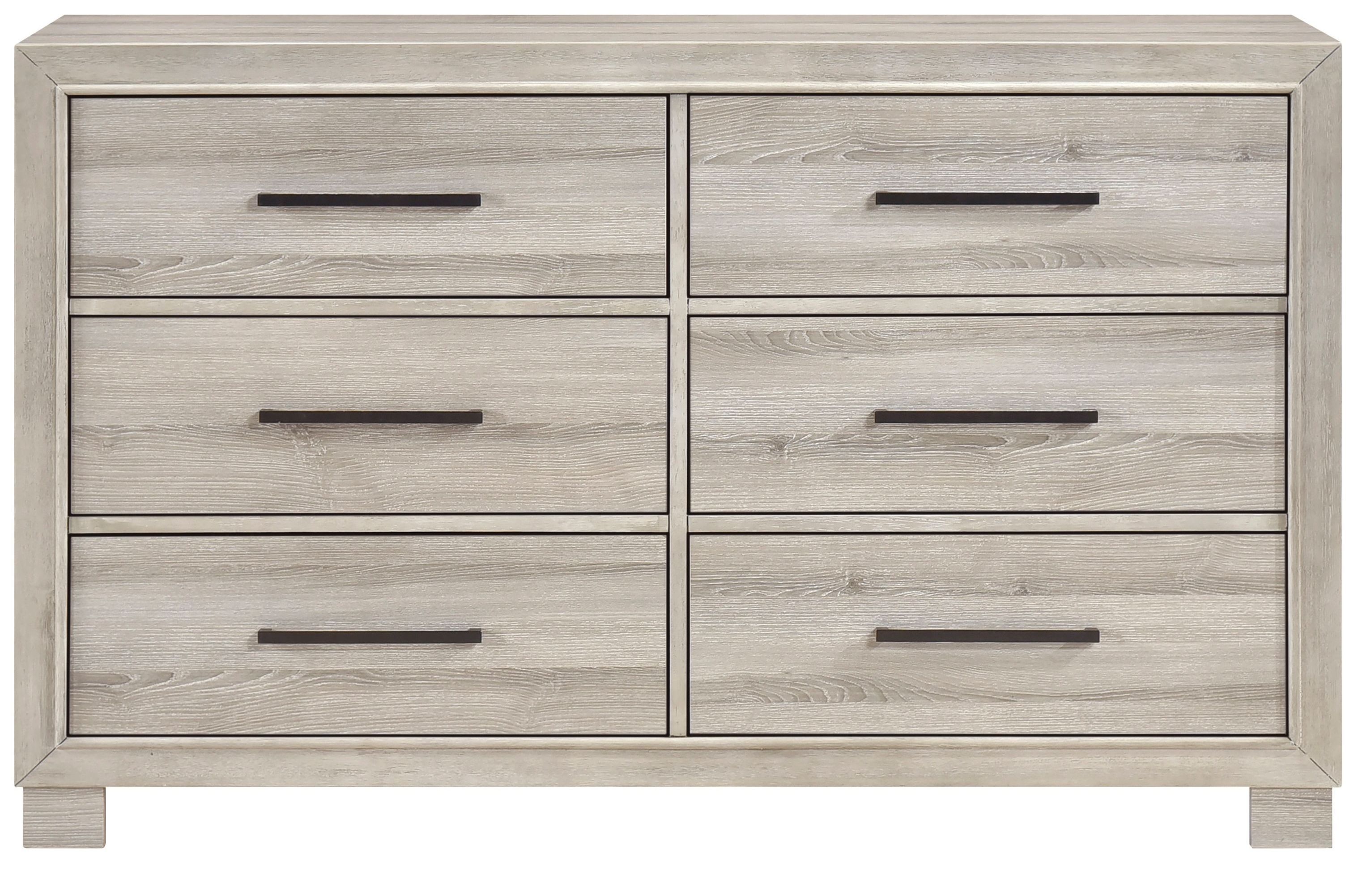 Everett Gray 6 Drawer Dresser From Homelegance | Coleman Furniture