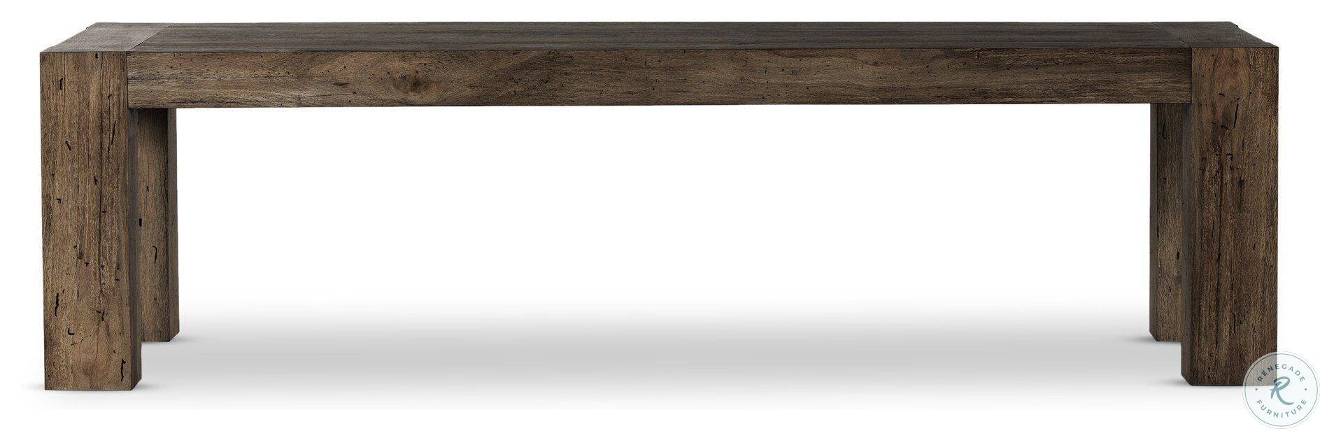 Abaso Ebony Rustic Wormwood Oak 108" Rectangular Dining Table | Coleman Furniture