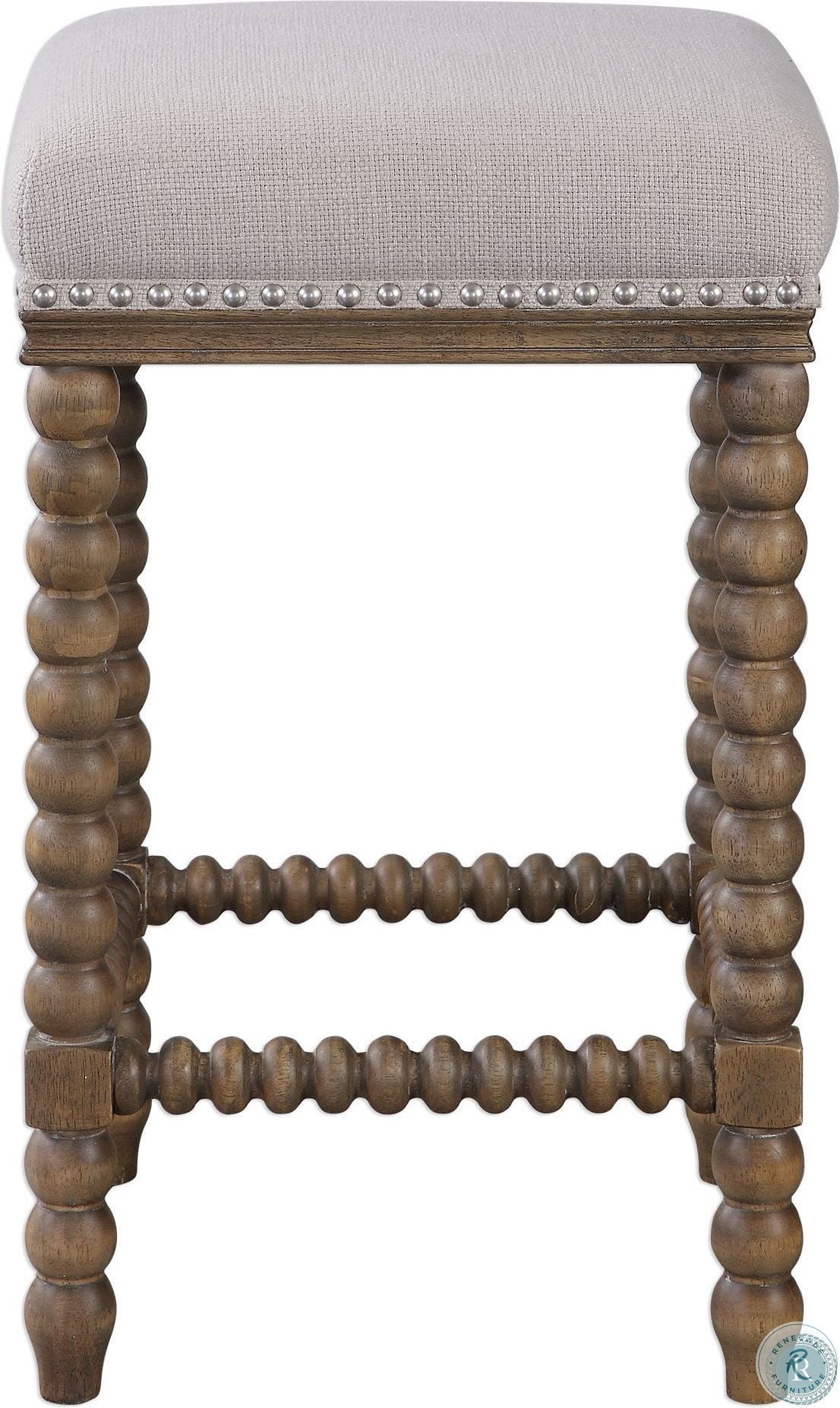 Pryce Wooden Counter Stool from Uttermost | Coleman Furniture