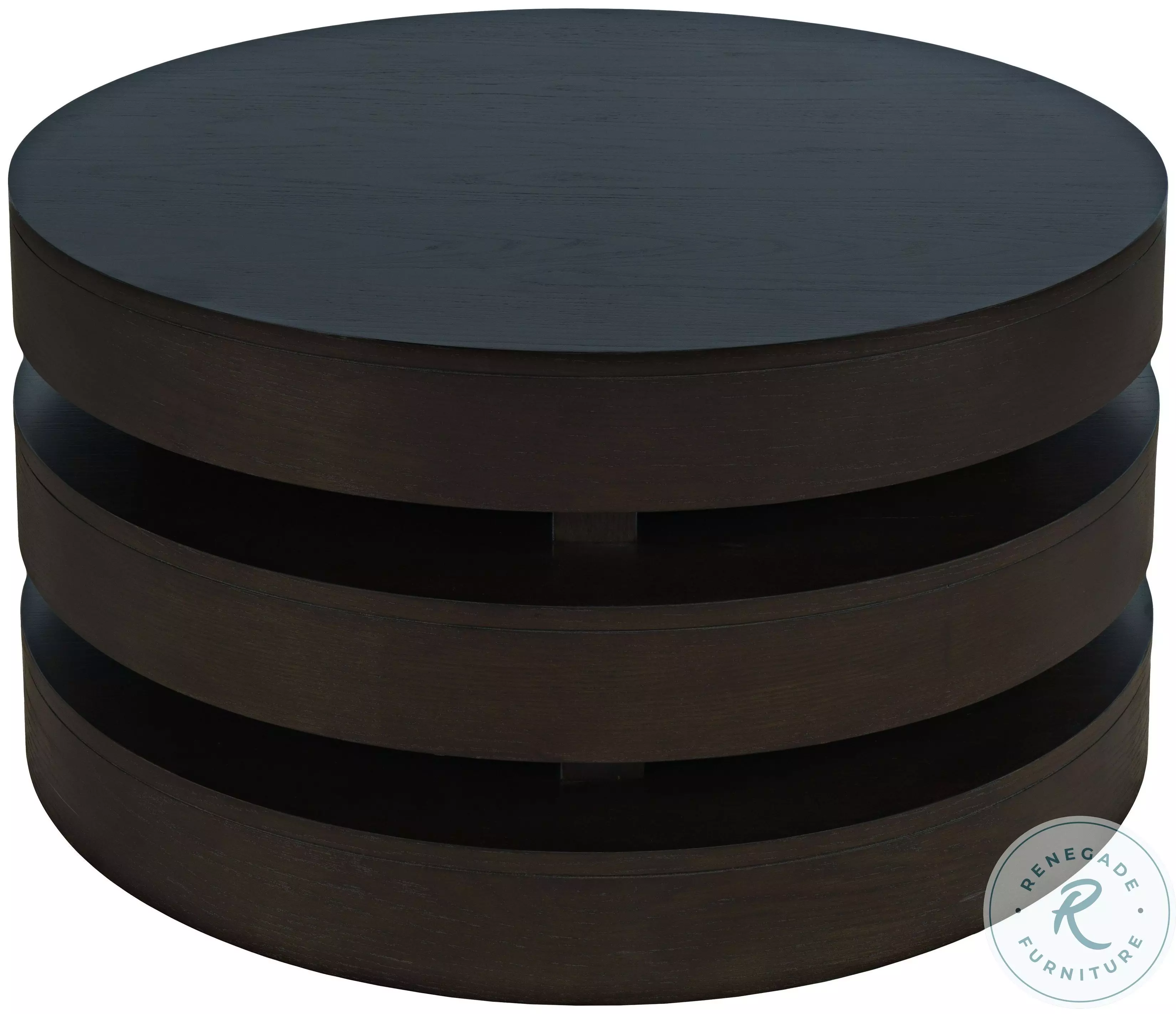 Brix Espresso Round Cocktail Table From Jofran | Coleman Furniture