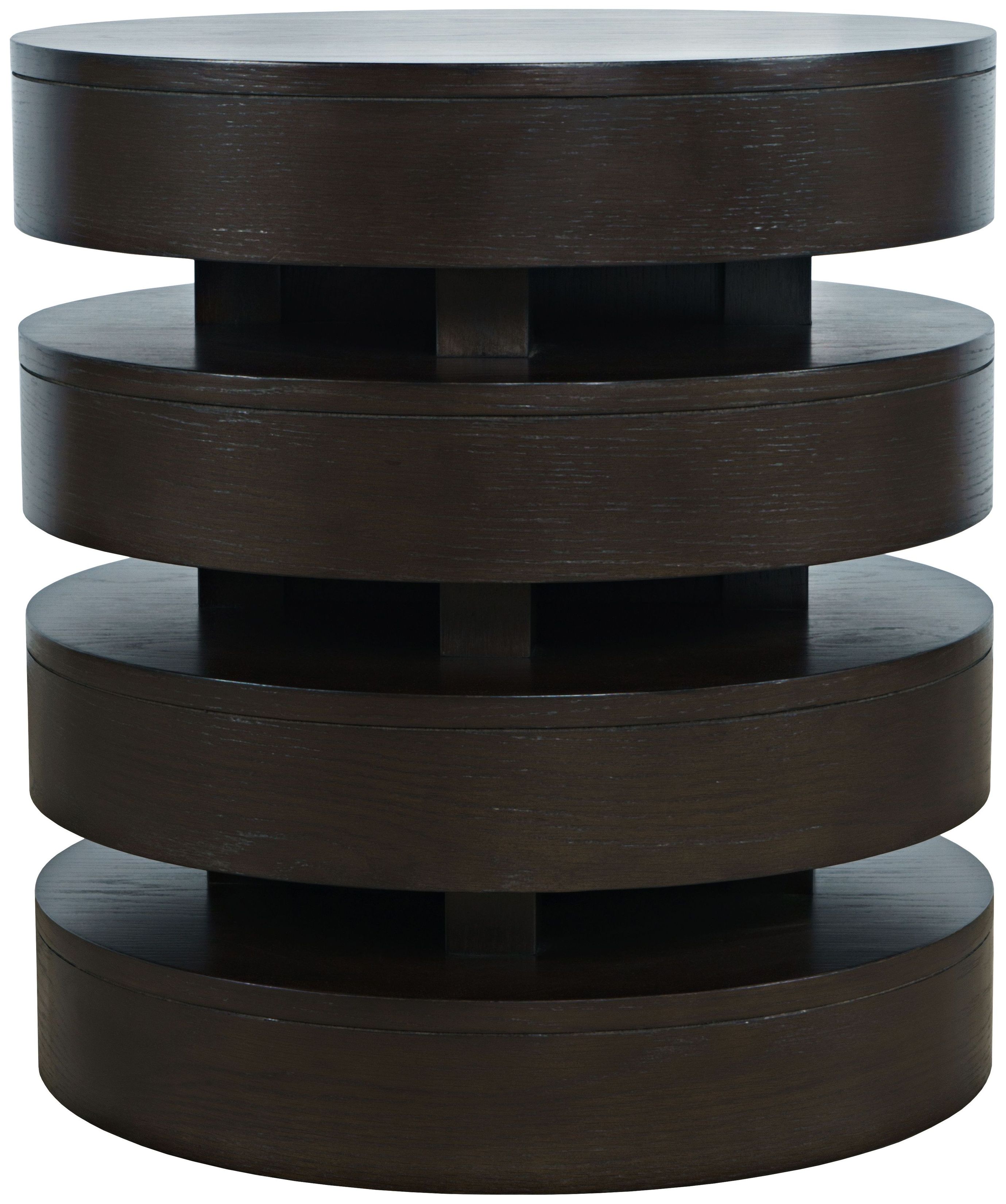 Brix Espresso Round End Table From Jofran | Coleman Furniture