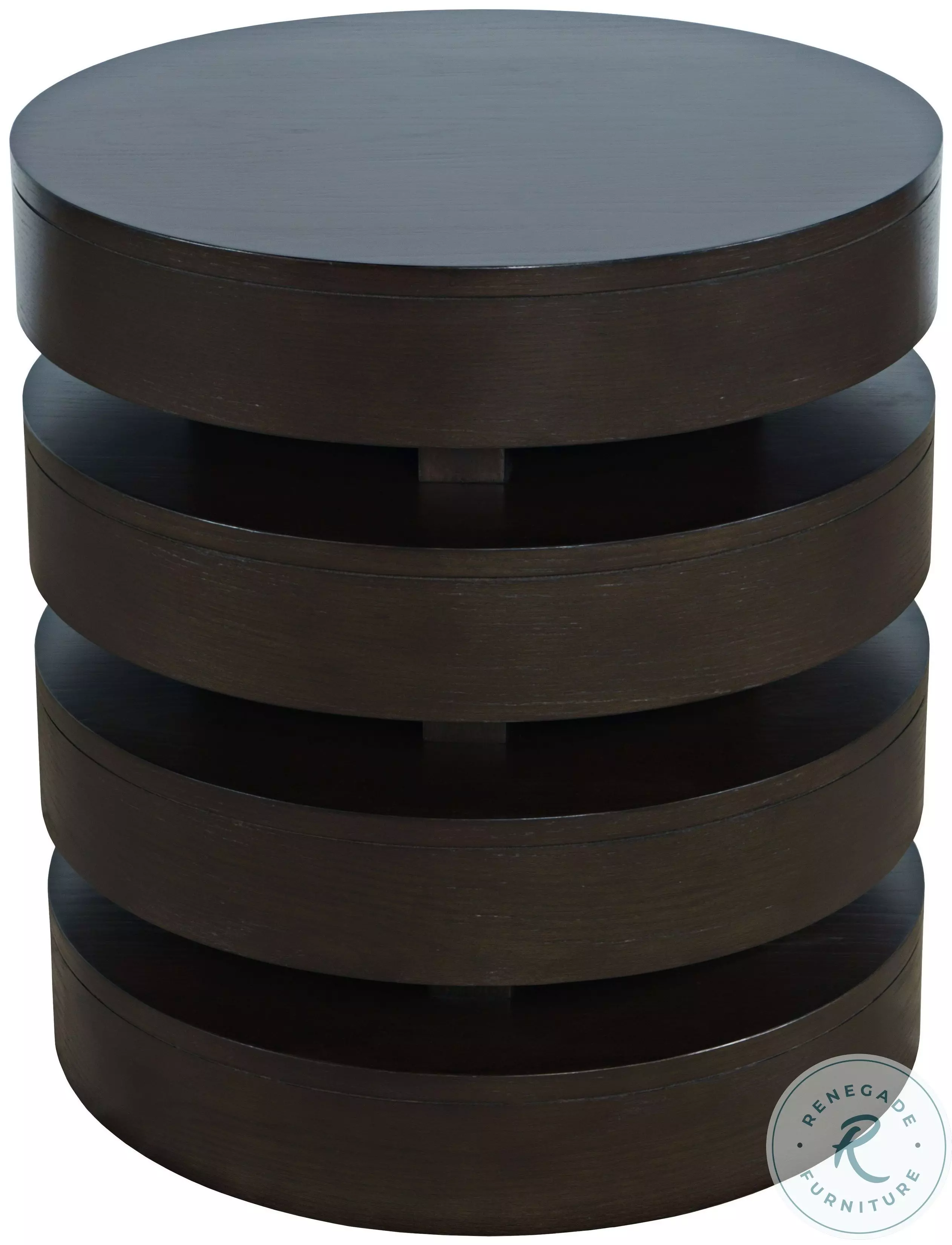 Brix Espresso Round End Table From Jofran | Coleman Furniture