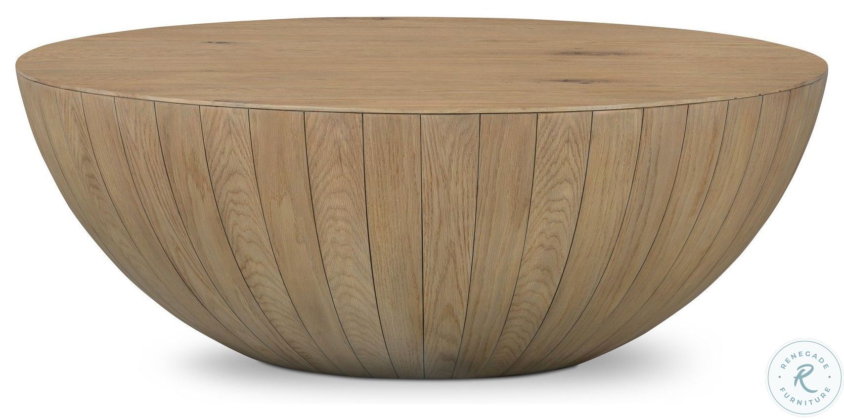 Ryan Natural Oak Solid Round Coffee Table | Coleman Furniture