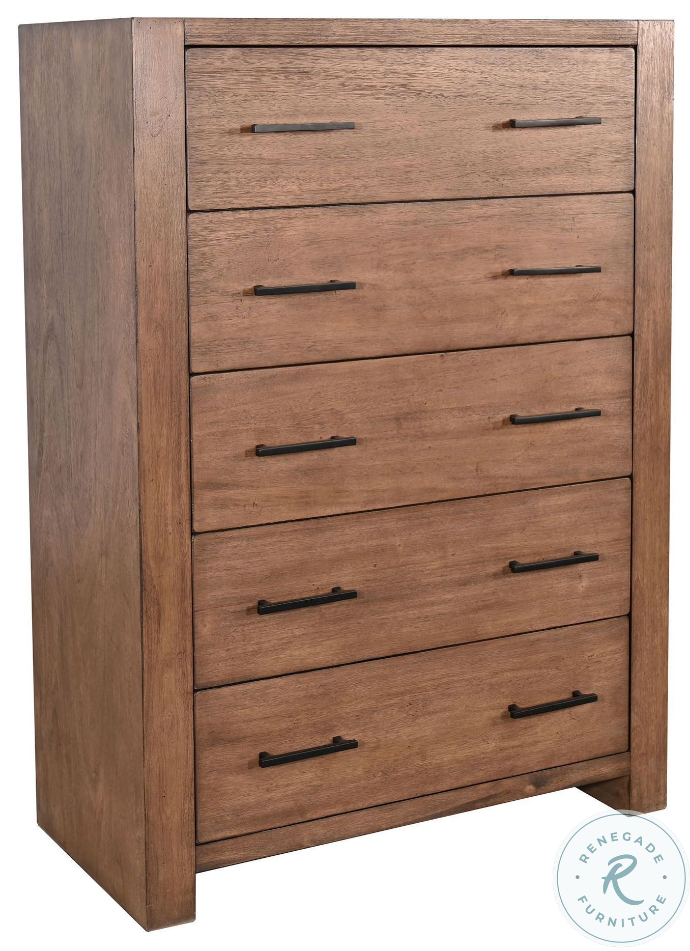 Cozy Luxe Natural 5 Drawer Chest from Luna Grove | Coleman Furniture