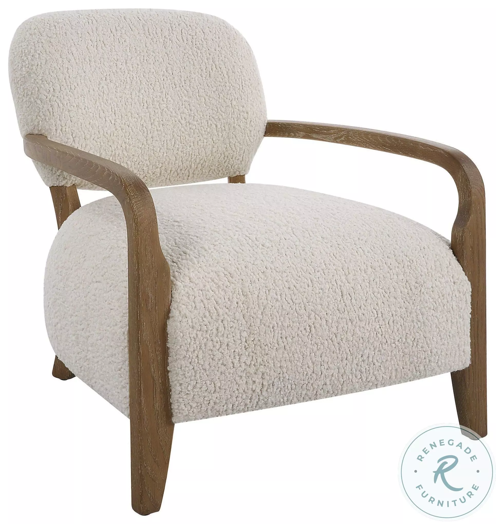 Telluride Natural Faux shearling Accent Chair From Uttermost | Coleman ...