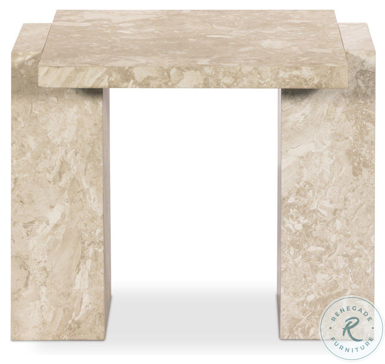 Romano Lunar Marble Rectangular End Table | Coleman Furniture