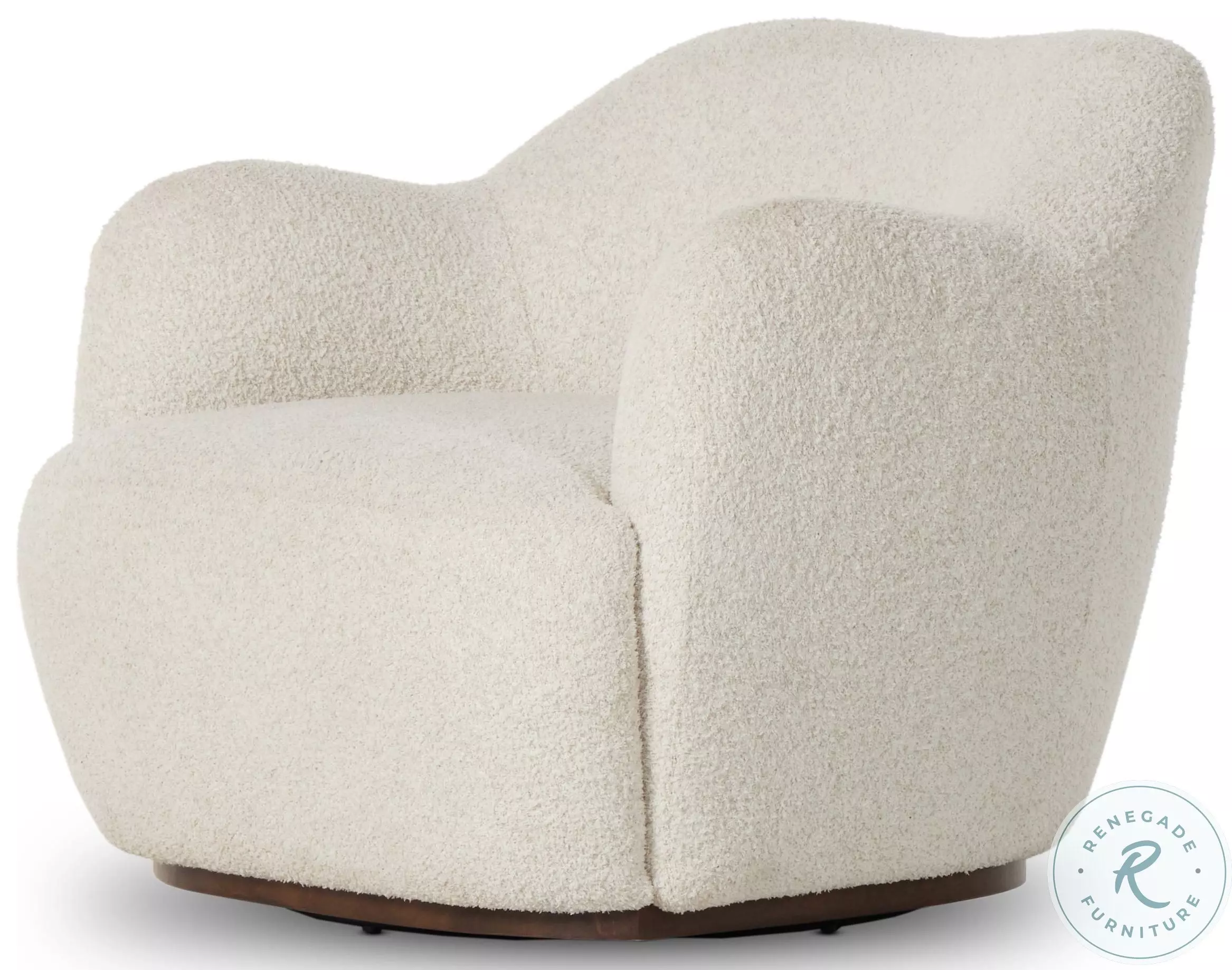 Julius Sheldon Ivory Swivel Chair From Four Hands | Coleman Furniture