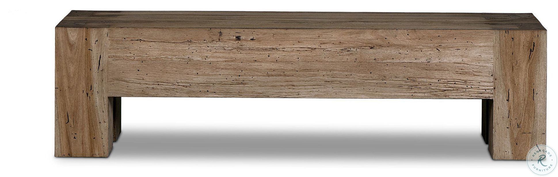 Abaso Rustic Wormwood Oak 70" Accent Bench | Coleman Furniture