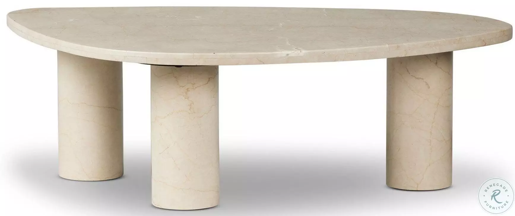 Zion Cream Marble Big Coffee Table From Home Gallery Stores | Home ...