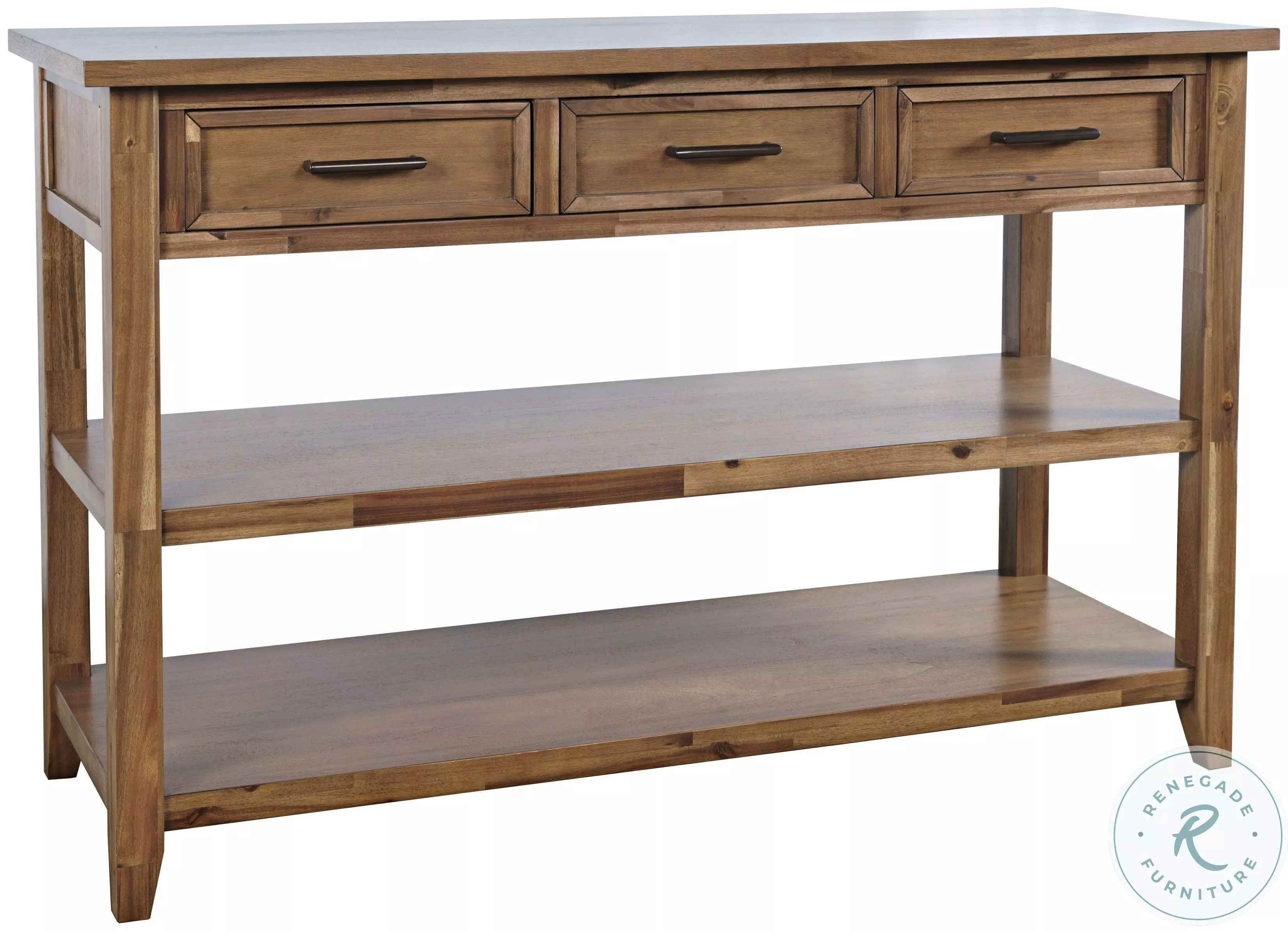 Claremont Wire Brush Brown Console Table From Jofran | Coleman Furniture