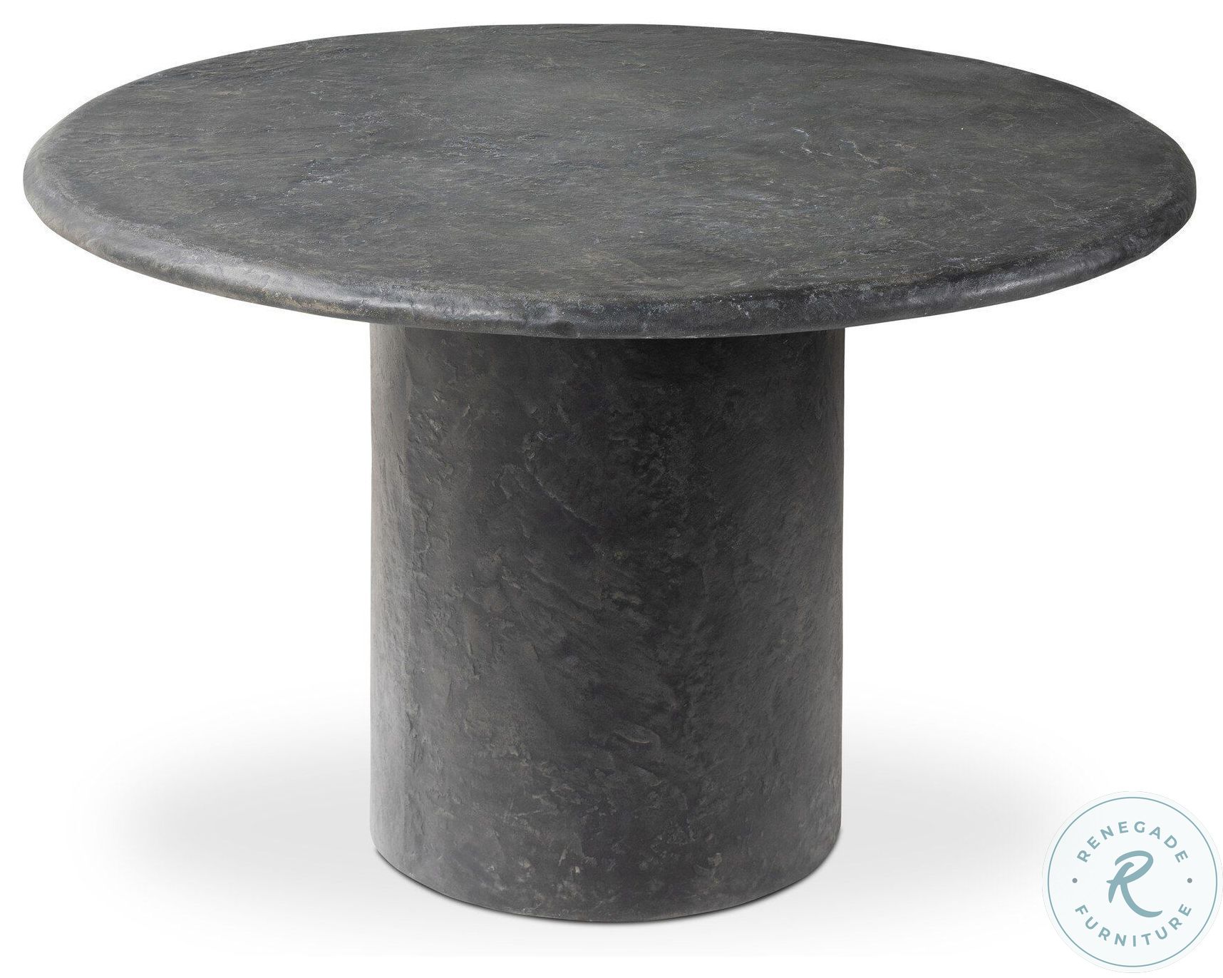 Bonnie Textured Black Concrete 49" Round Dining Table | Coleman Furniture