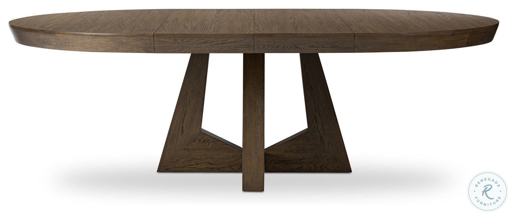 Zelda Fawn Oak Veneer 94" Extendable Round Dining Table | Coleman Furniture