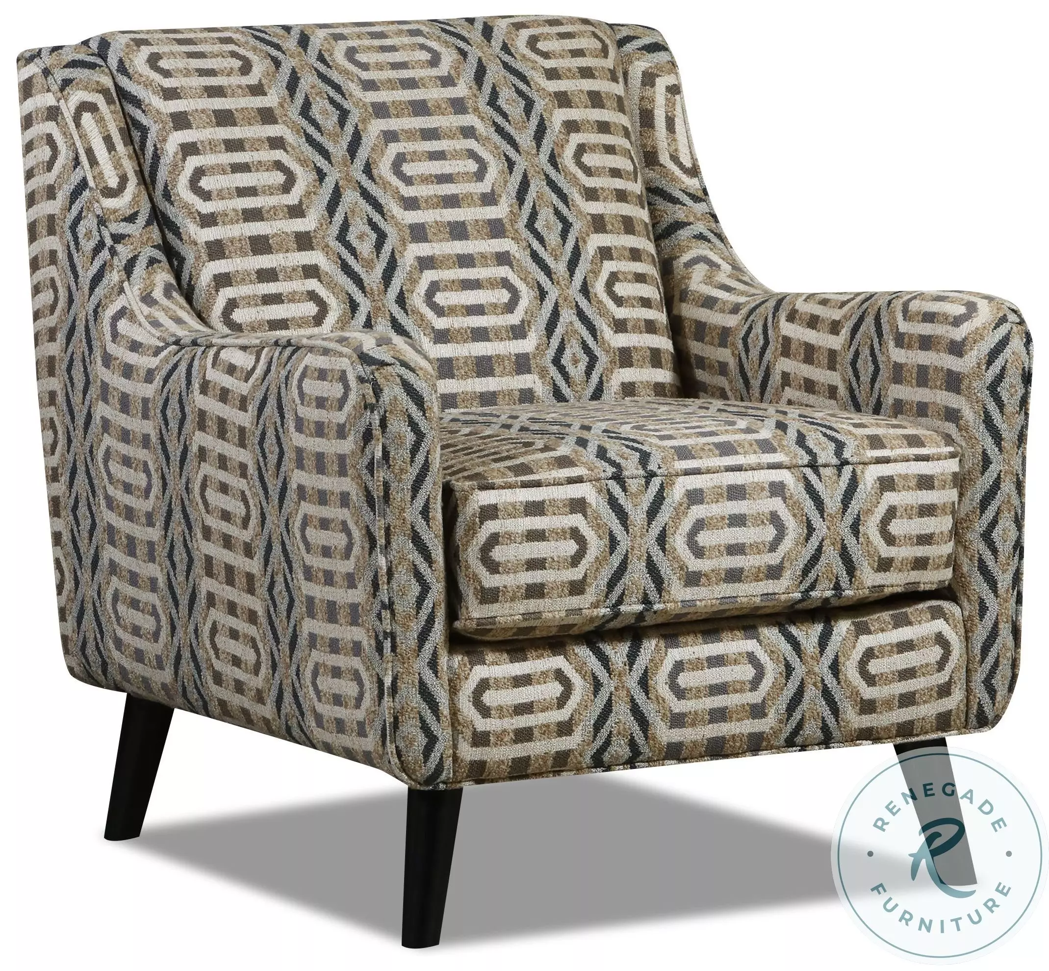 Silversmith Armanda Coffee Sloped Arms Accent Chair From Southern Home ...