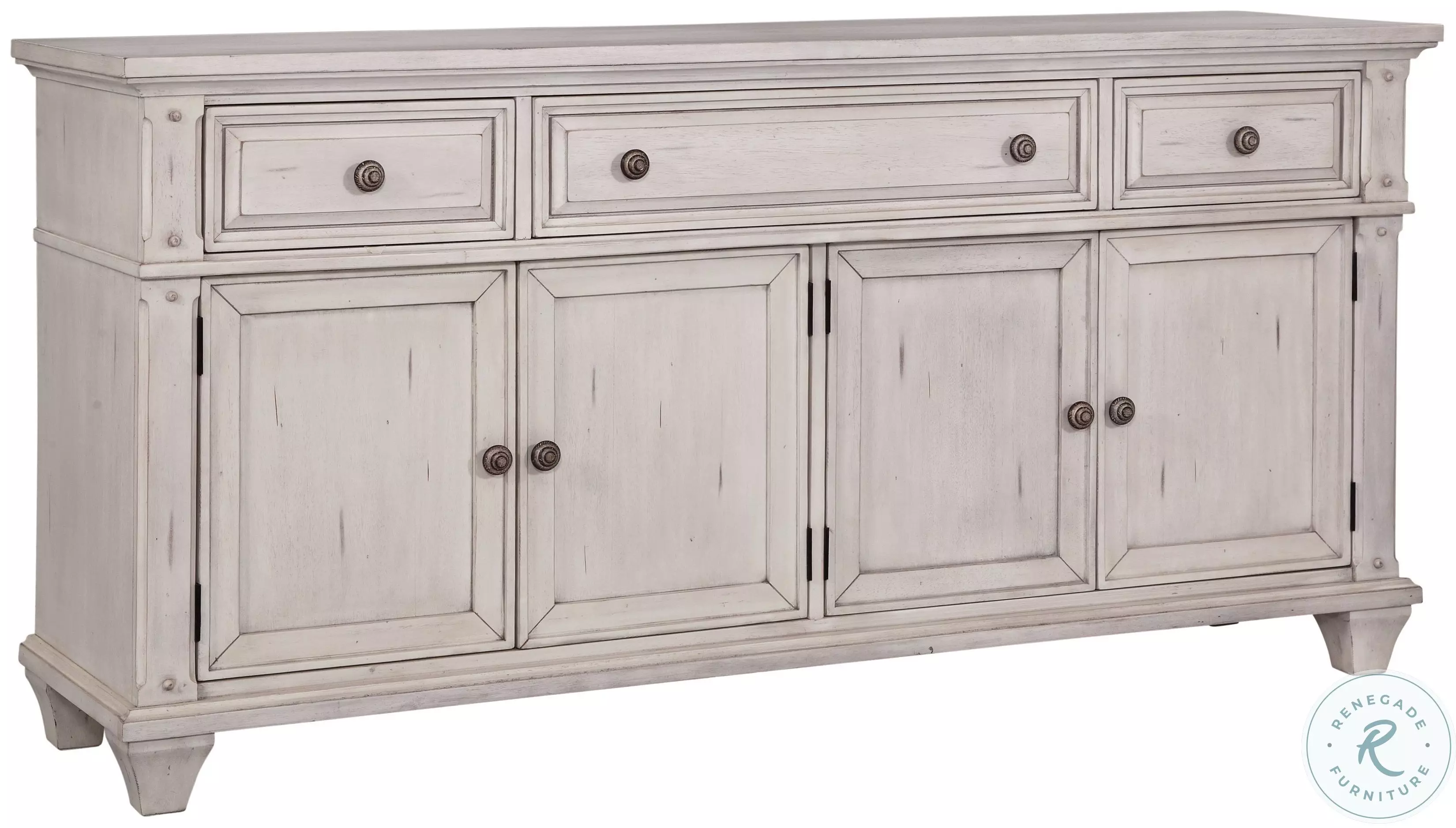 Sedona Cobblestone White 72" TV Console From American Woodcrafters ...