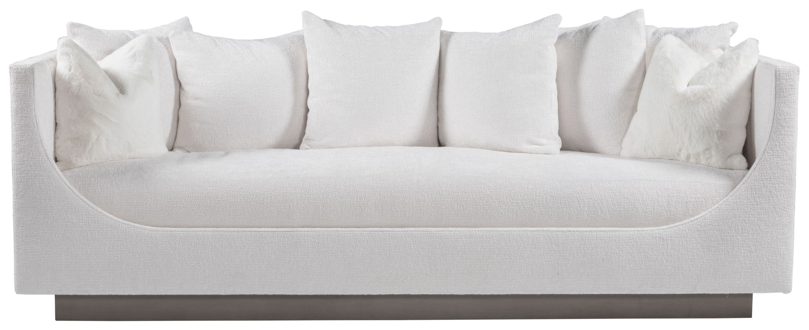 Claudette Cream Bench Seat Sofa with Throw Pillows from Artistica Home ...
