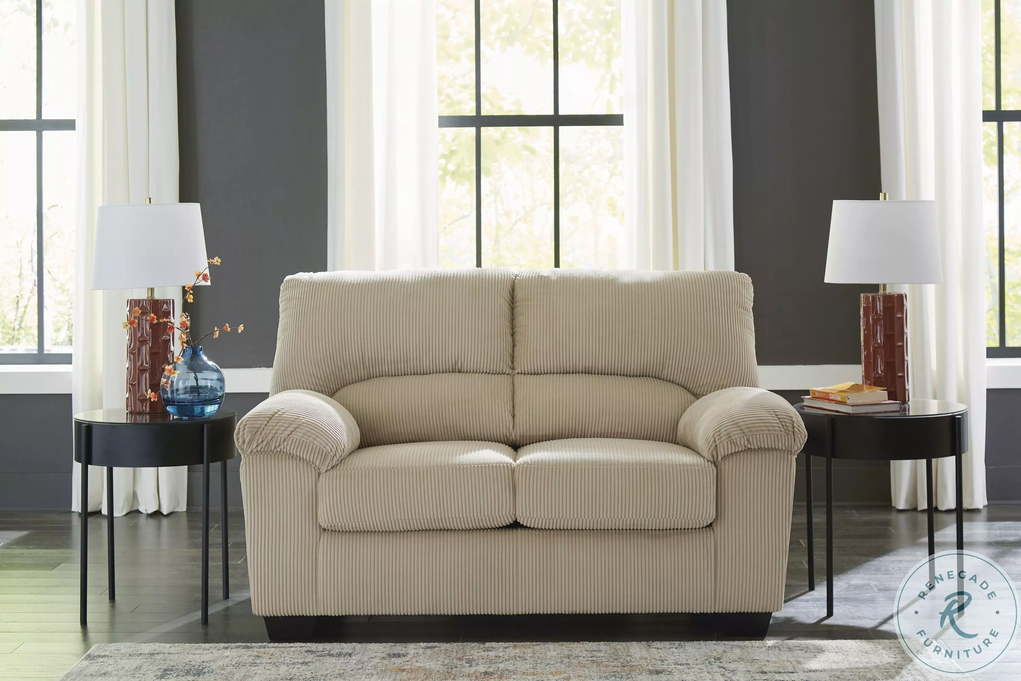 SimpleJoy Sand Loveseat From Ashley Furniture | Coleman Furniture