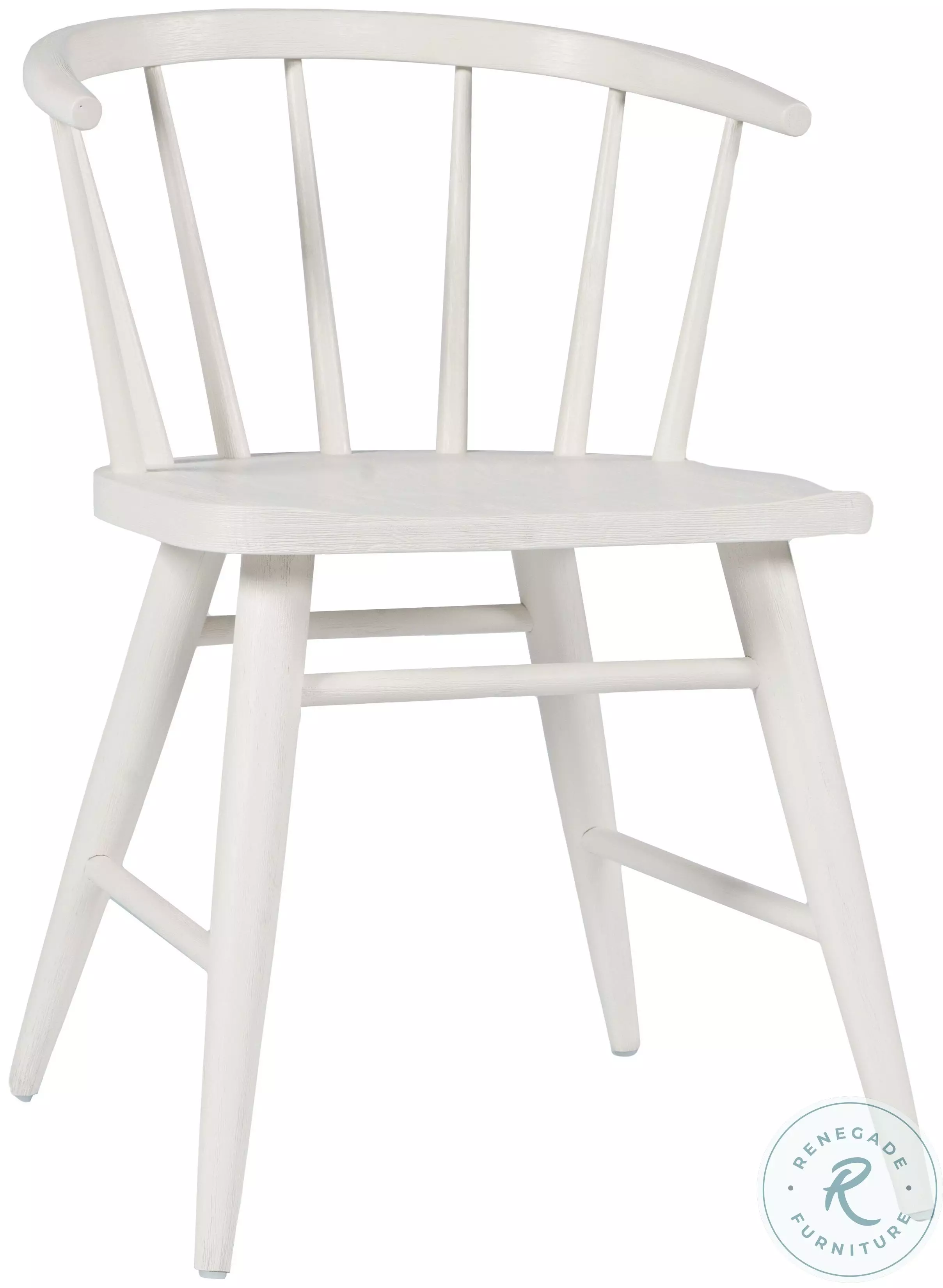 Fitz White Curved Back Spindle Dining Chair Set Of 2 From Jofran ...