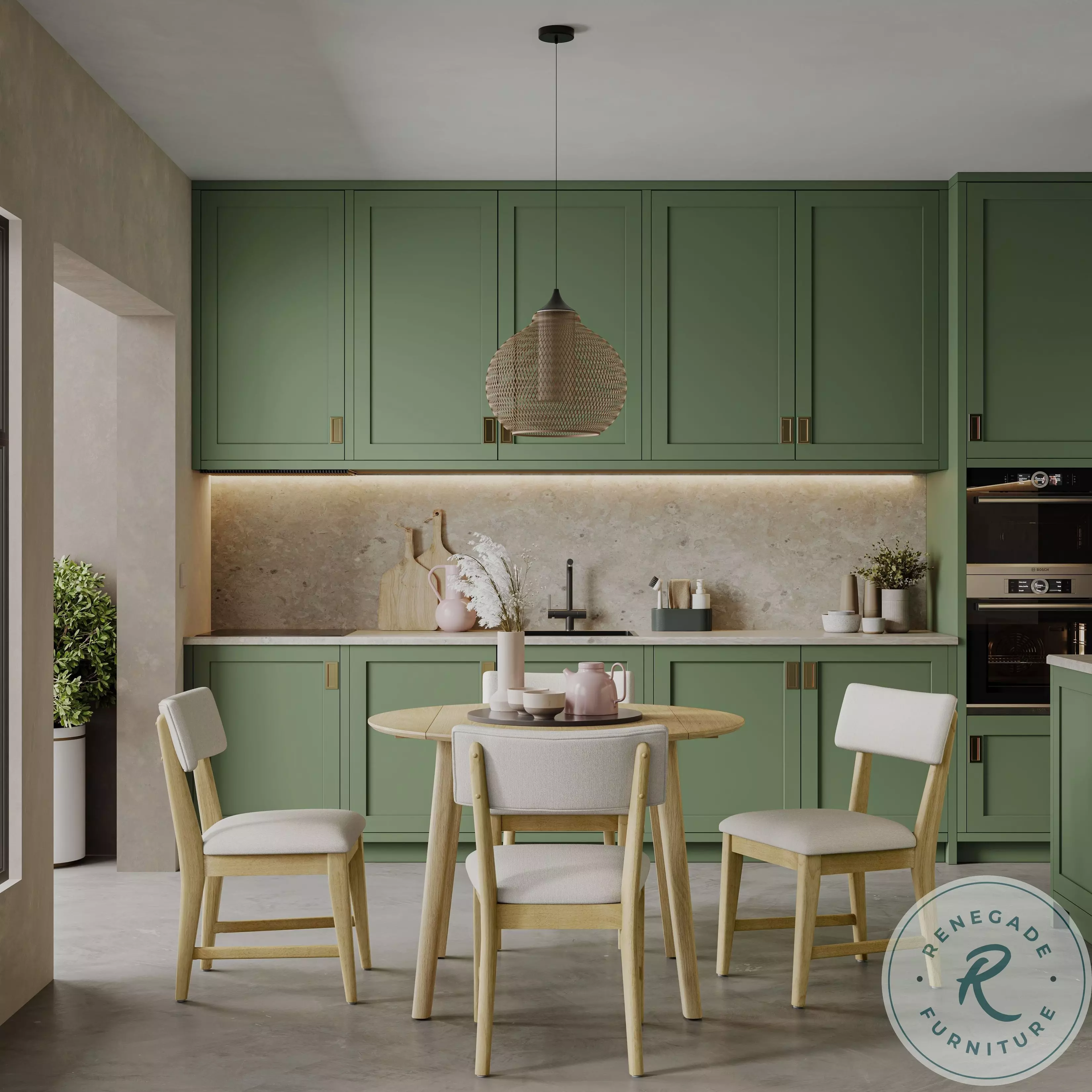 Percy Natural Drop Leaf 42" Round Dining Room Set from Jofran | Coleman ...