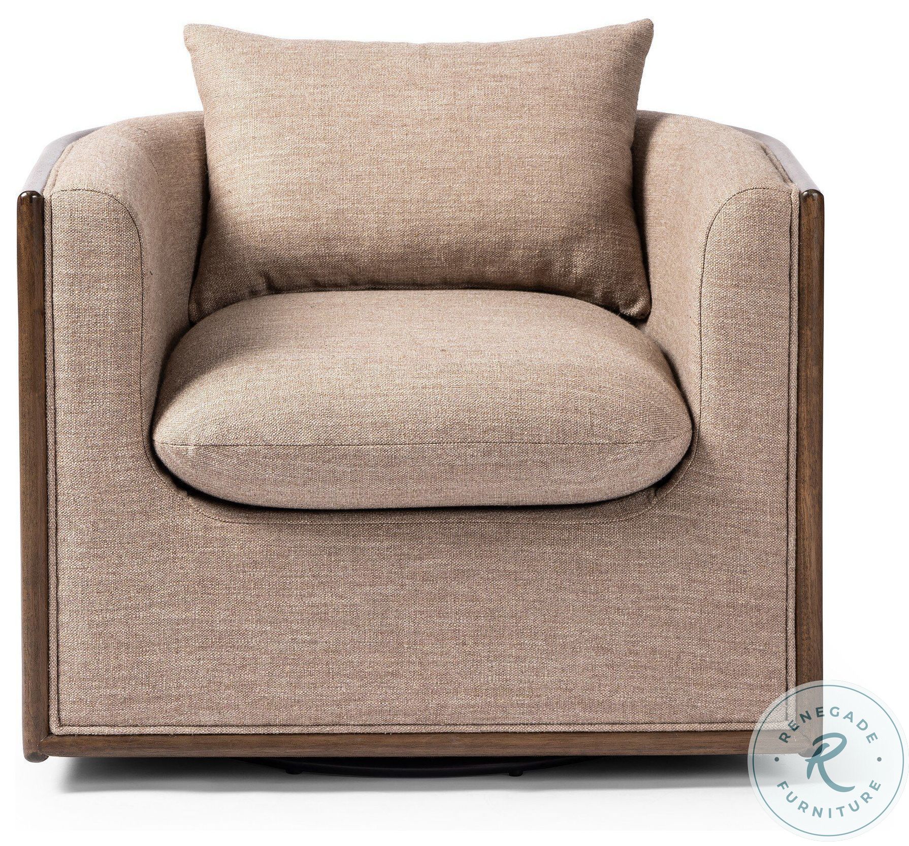 June Alcala Fawn Performance Fabric Swivel Chair | Coleman Furniture