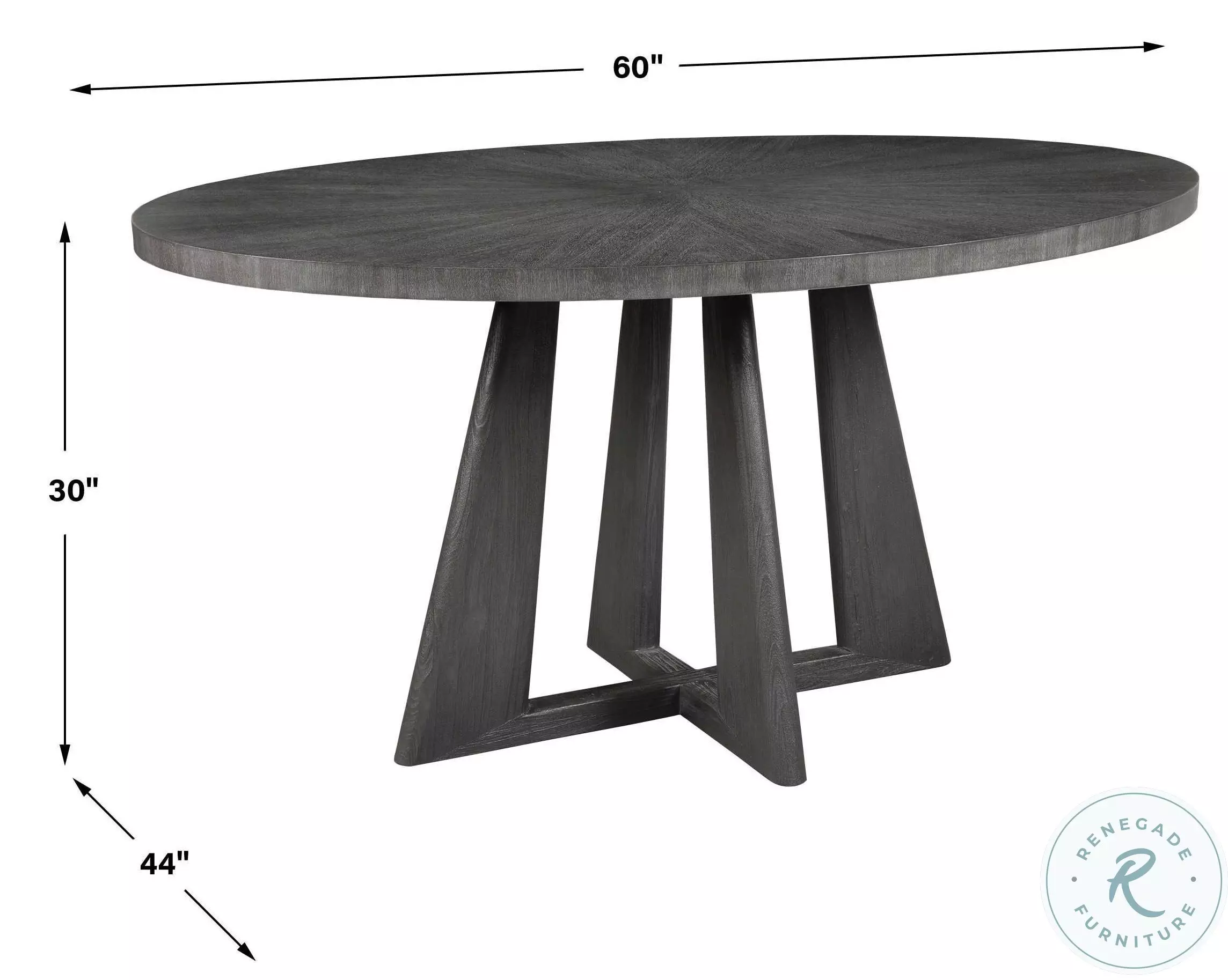 Harael Dark Walnut Stain Wash Dining Table From Soul & Essentials ...