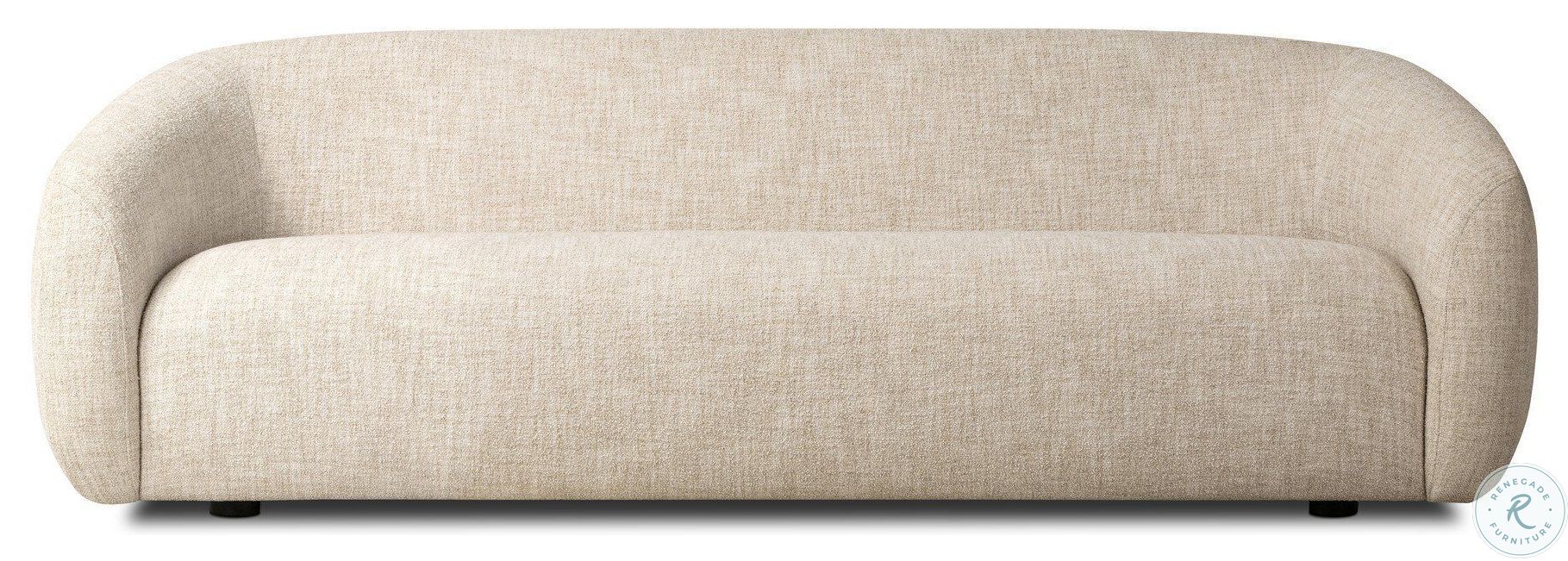 Channing Yuma Cream Performance Fabric 100" Upholstered Sofa | Coleman ...